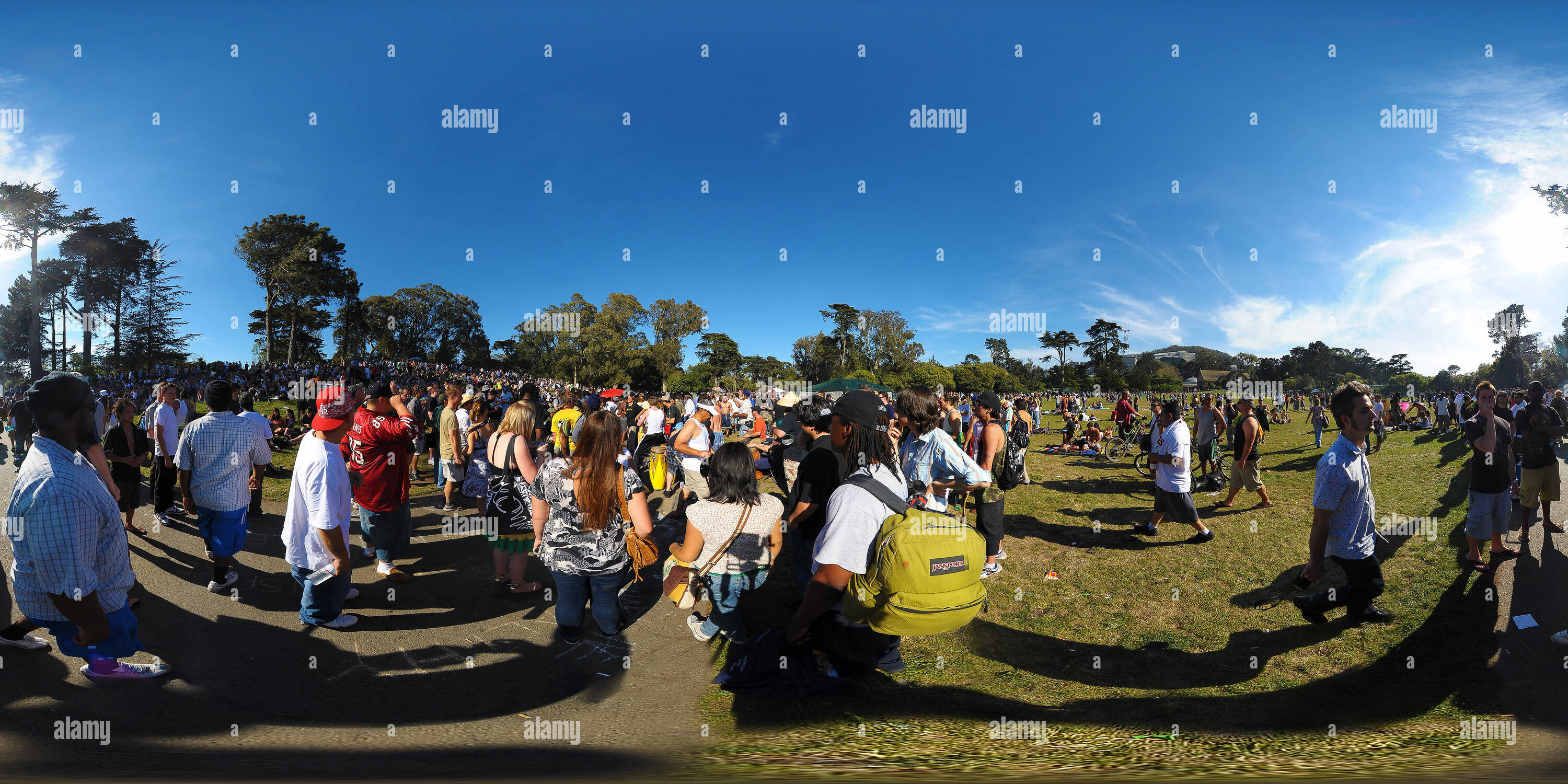 360° view of Hippie Hill on April 20th - "420" Celebration - Alamy
