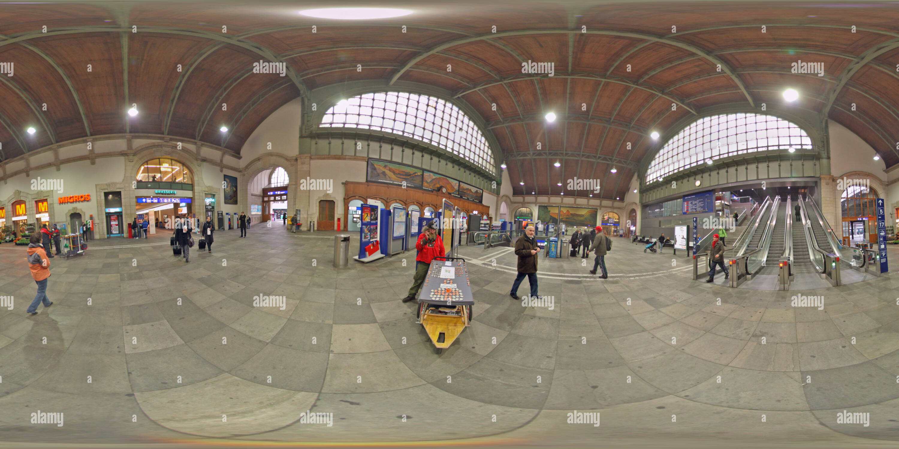 360° view of Ticket counter area at the station in Basel - Alamy