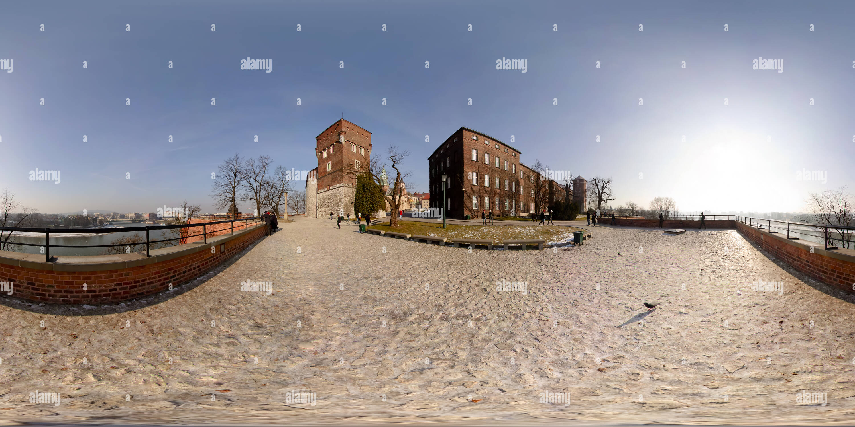 360° view of The Royal Castle - Wawel - Alamy