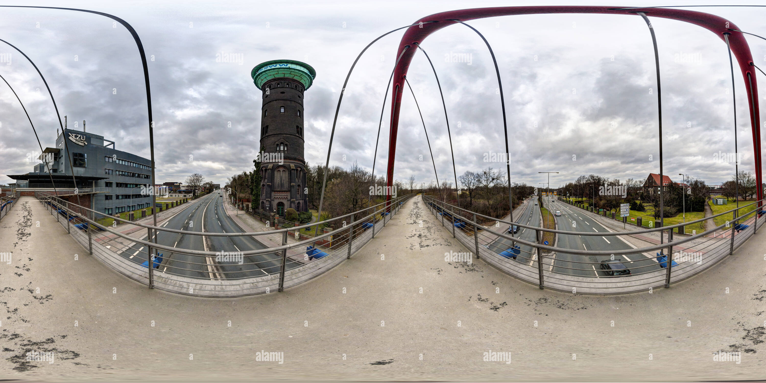 360° view of Oberhausen water tower - Alamy