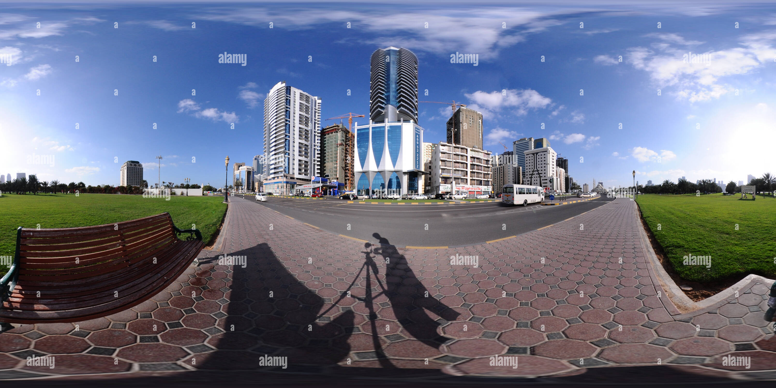 360° view of Sharjah Corniche Road - Alamy