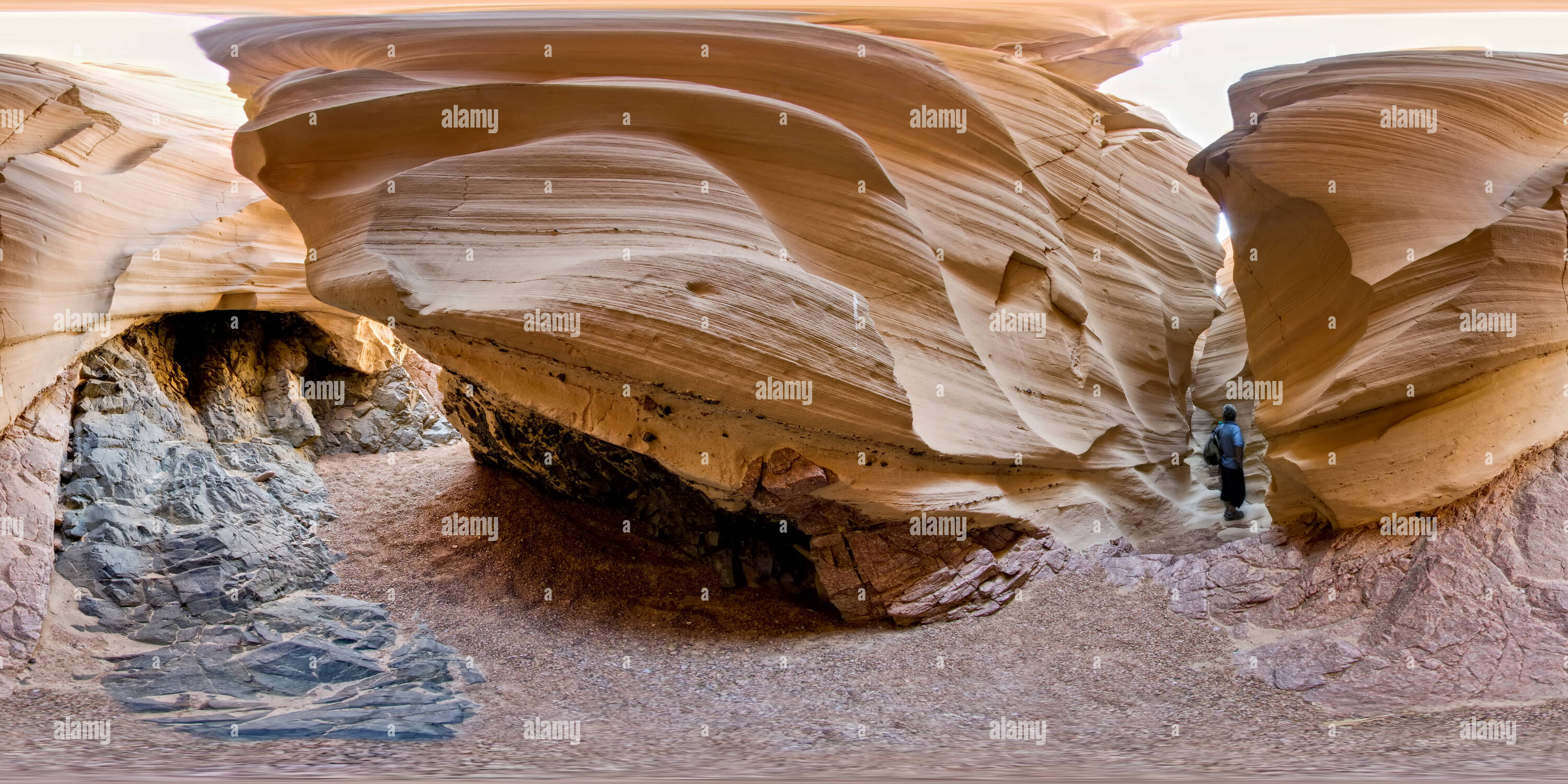 360° view of Secret Canyon - Passage 2 - Alamy