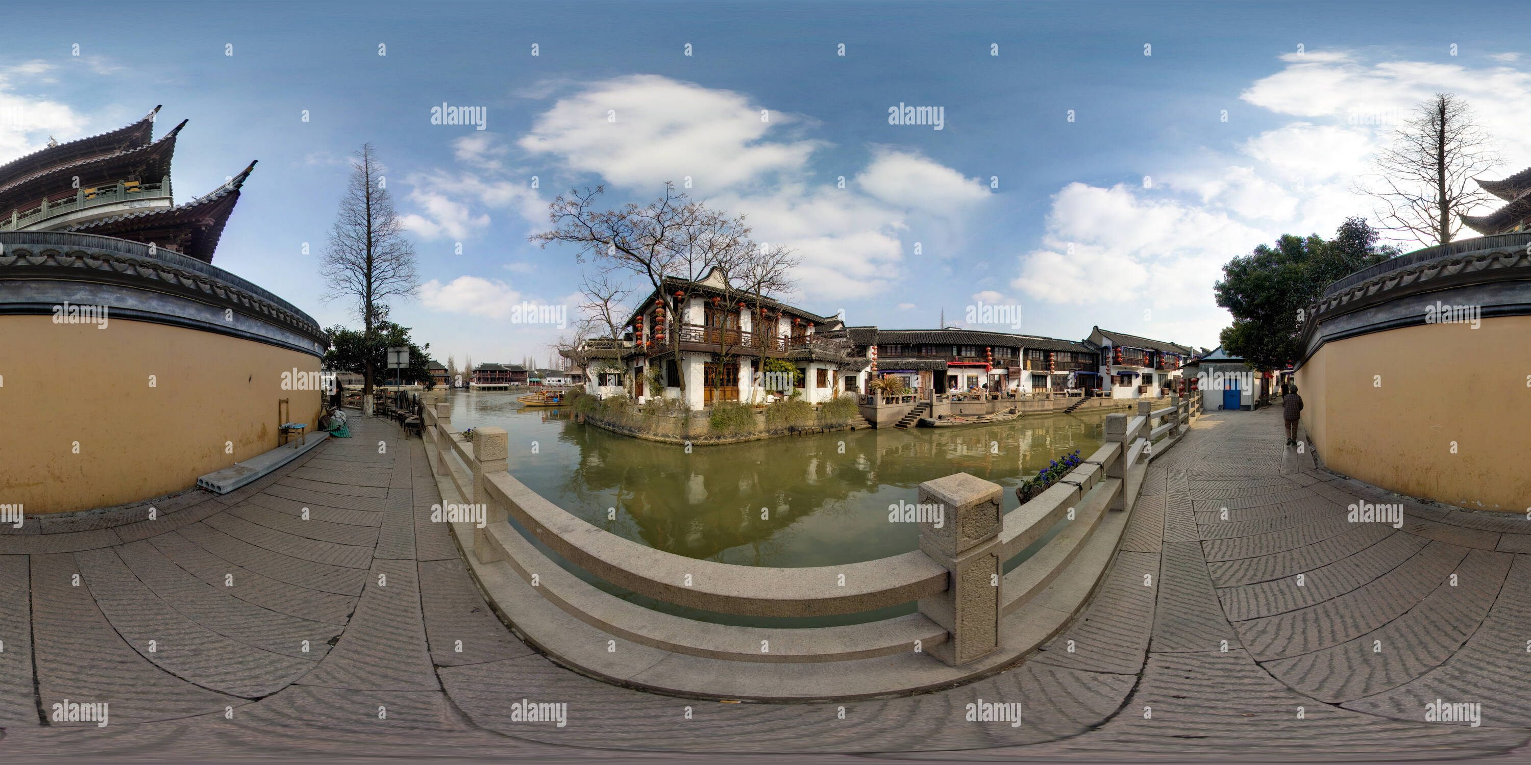 360° view of Chinese houses in Zhujiajiaozhen-shanghai-china - Alamy
