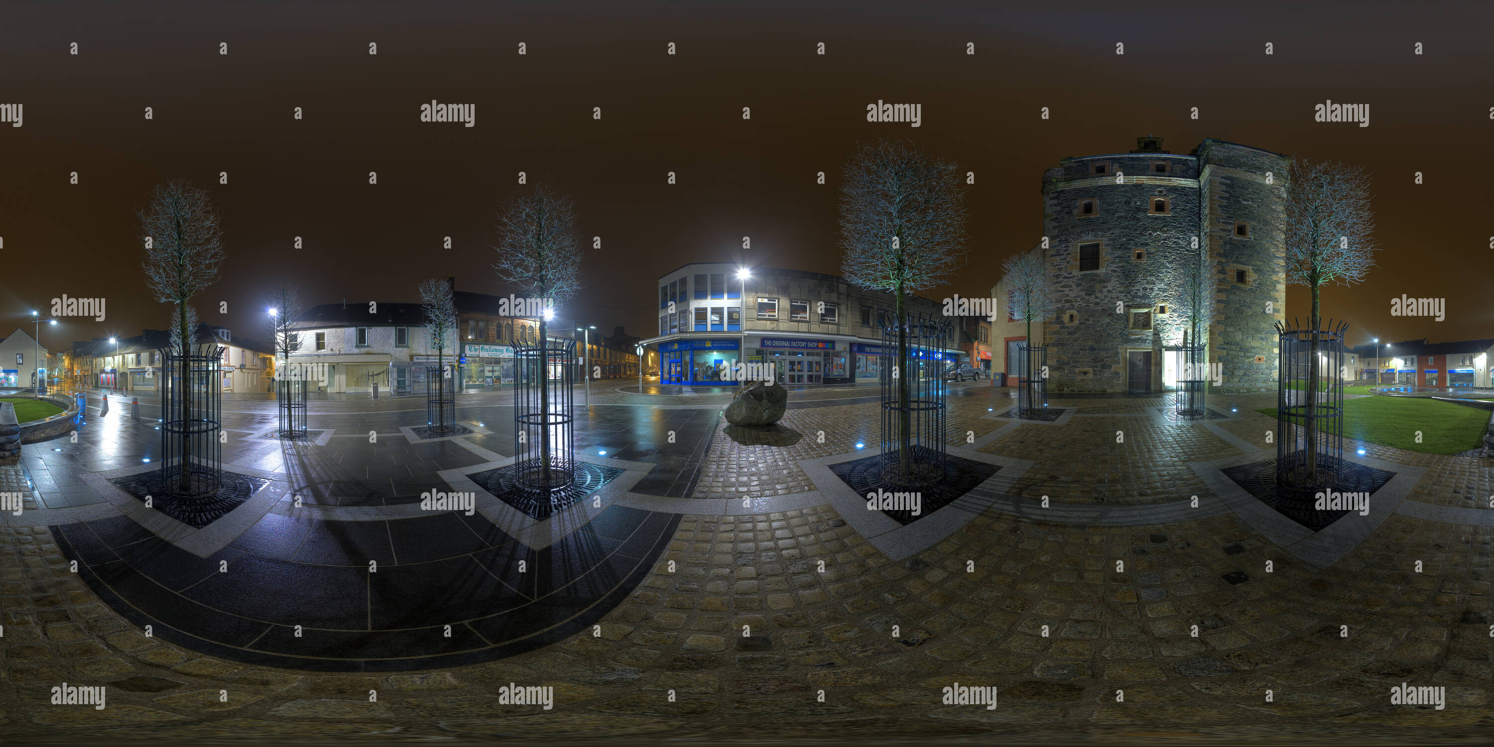 360° view of Stranraer Castle Square - Alamy