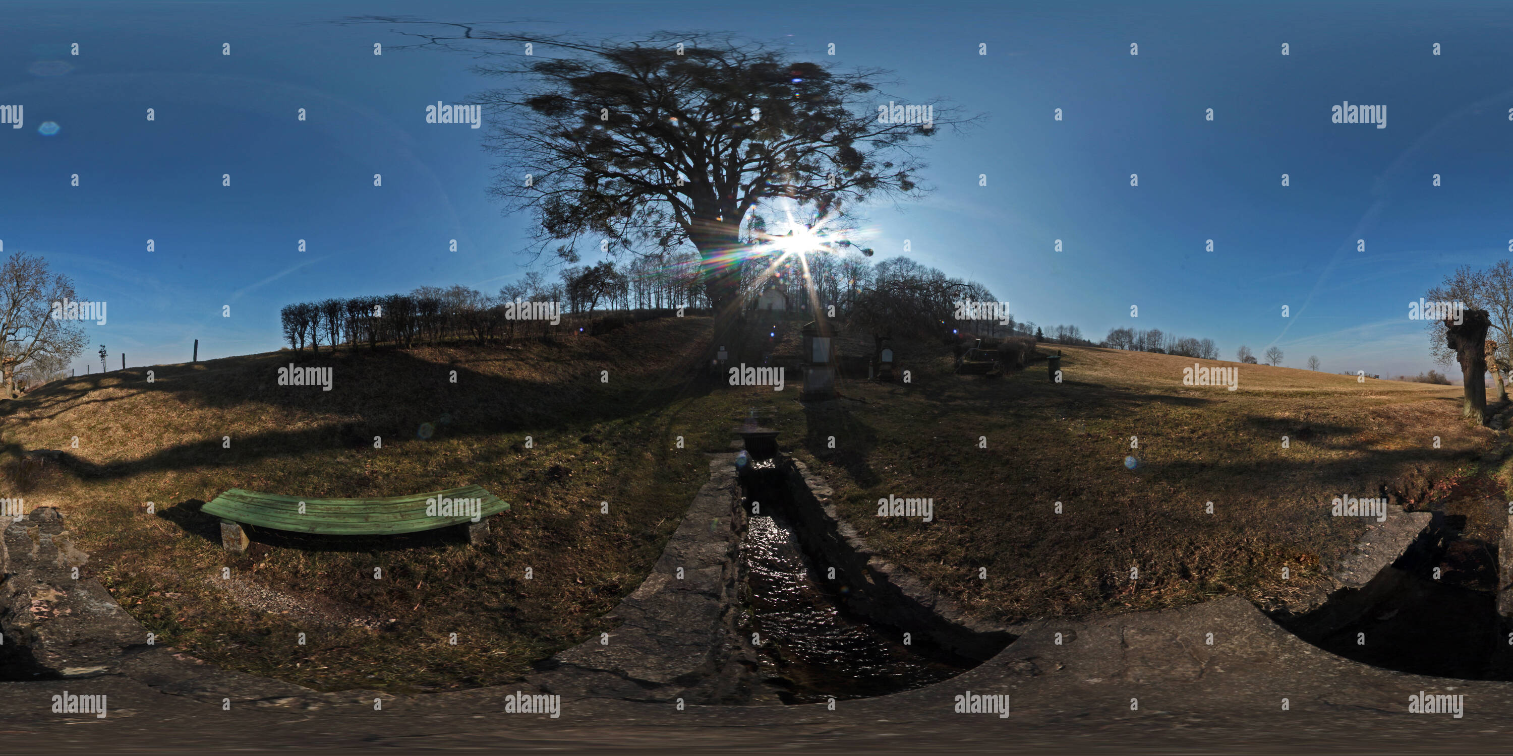 360° view of Deuna | Eichsfeld - Linde beim Dünkreuz und Quelle - Alamy