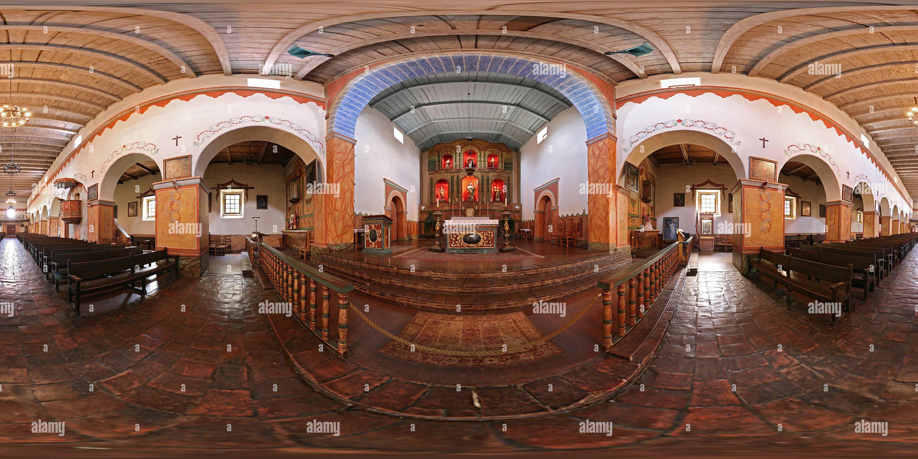 360° view of Mission San Juan Bautista - Alamy