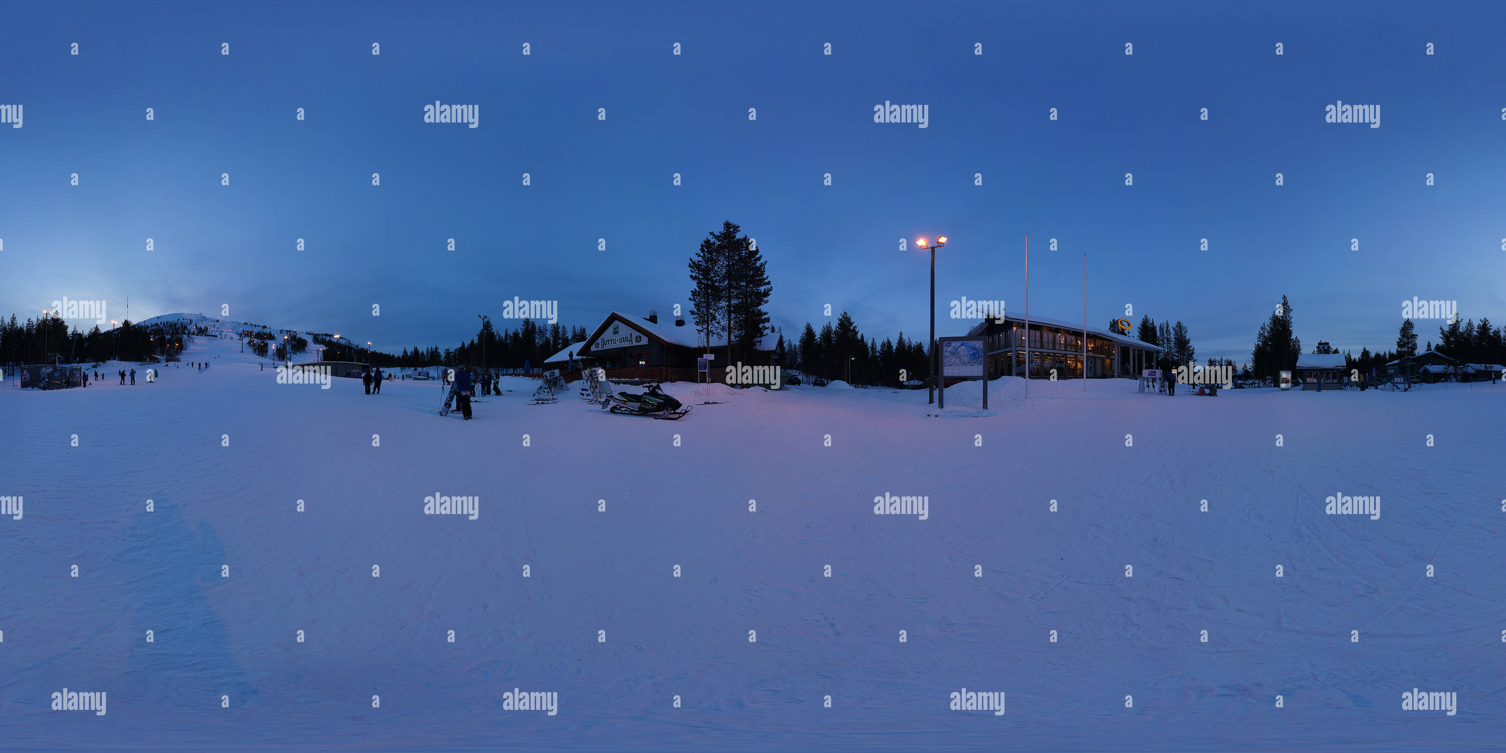 360° view of Pyha Ski Slope - Alamy