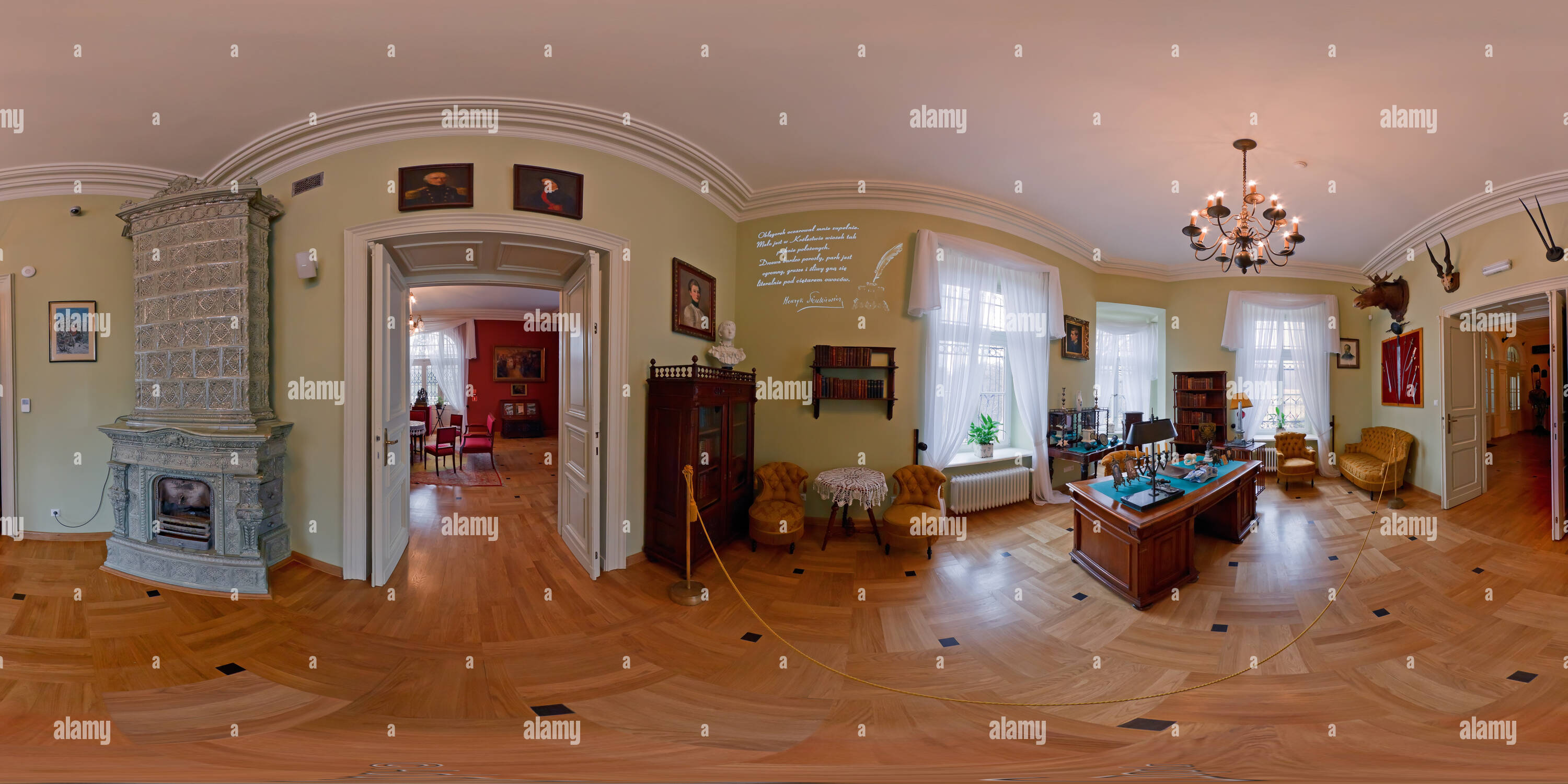 360° view of The Palace - museum of Henryk Sienkiewicz in Oblęgorek - Alamy