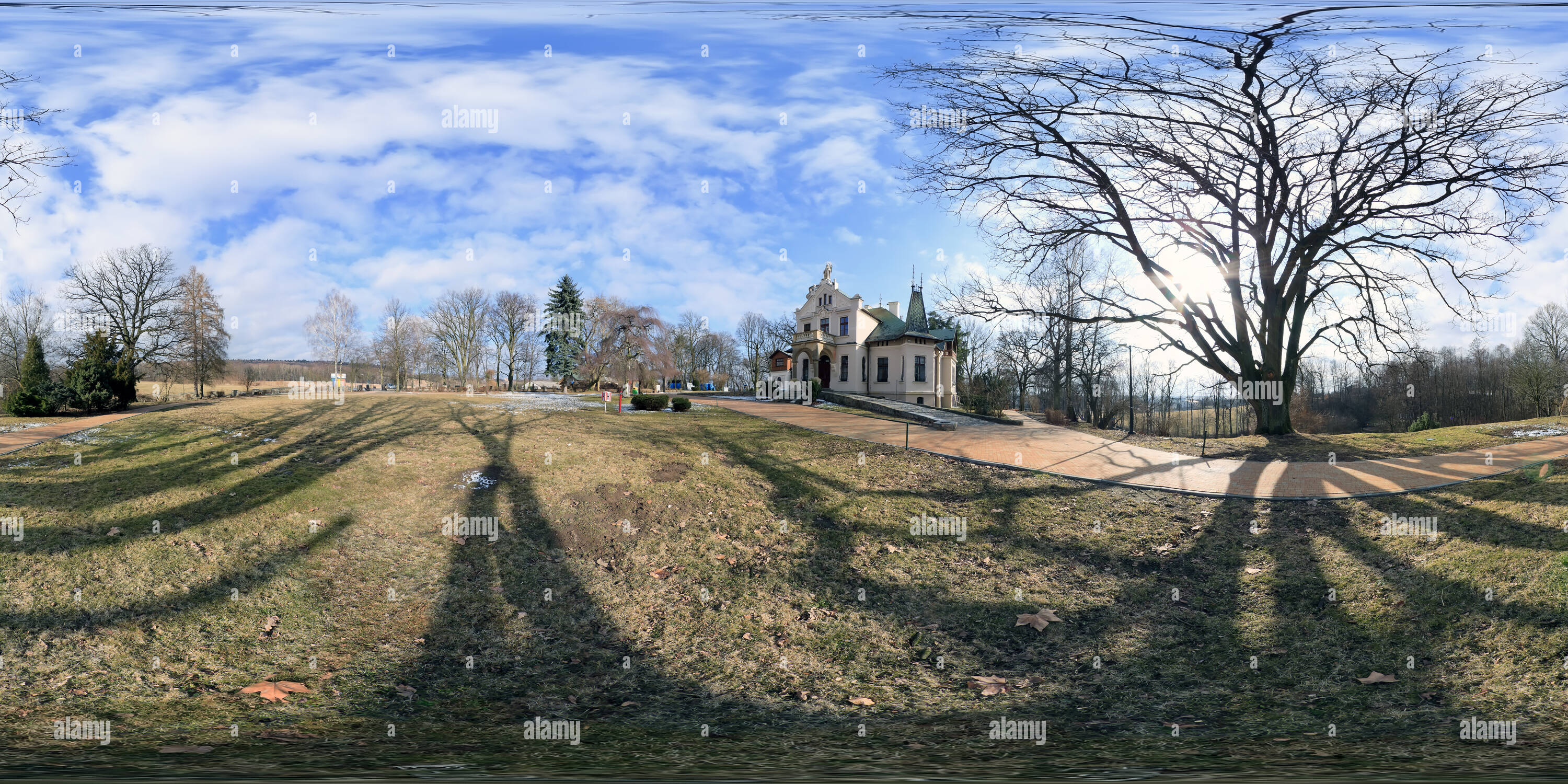 360° view of The Palace of Henryk Sienkiewicz in Oblęgorek - Museum - Alamy