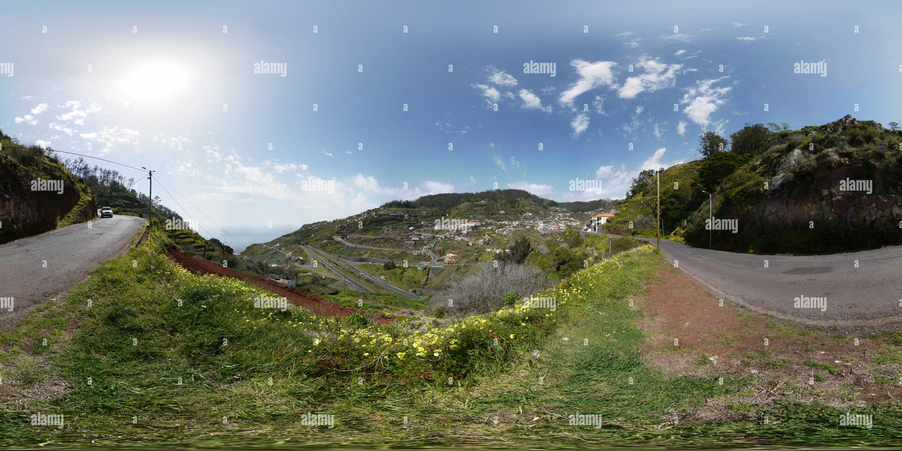 360° view of Madeira Island - Cabo Girão Road - Alamy