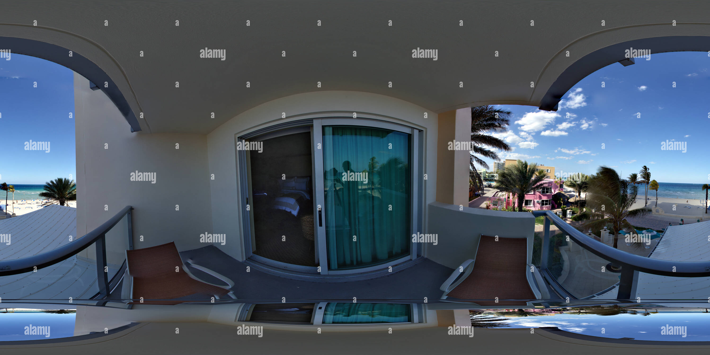 360° view of Hollywood Beach Florida - Alamy