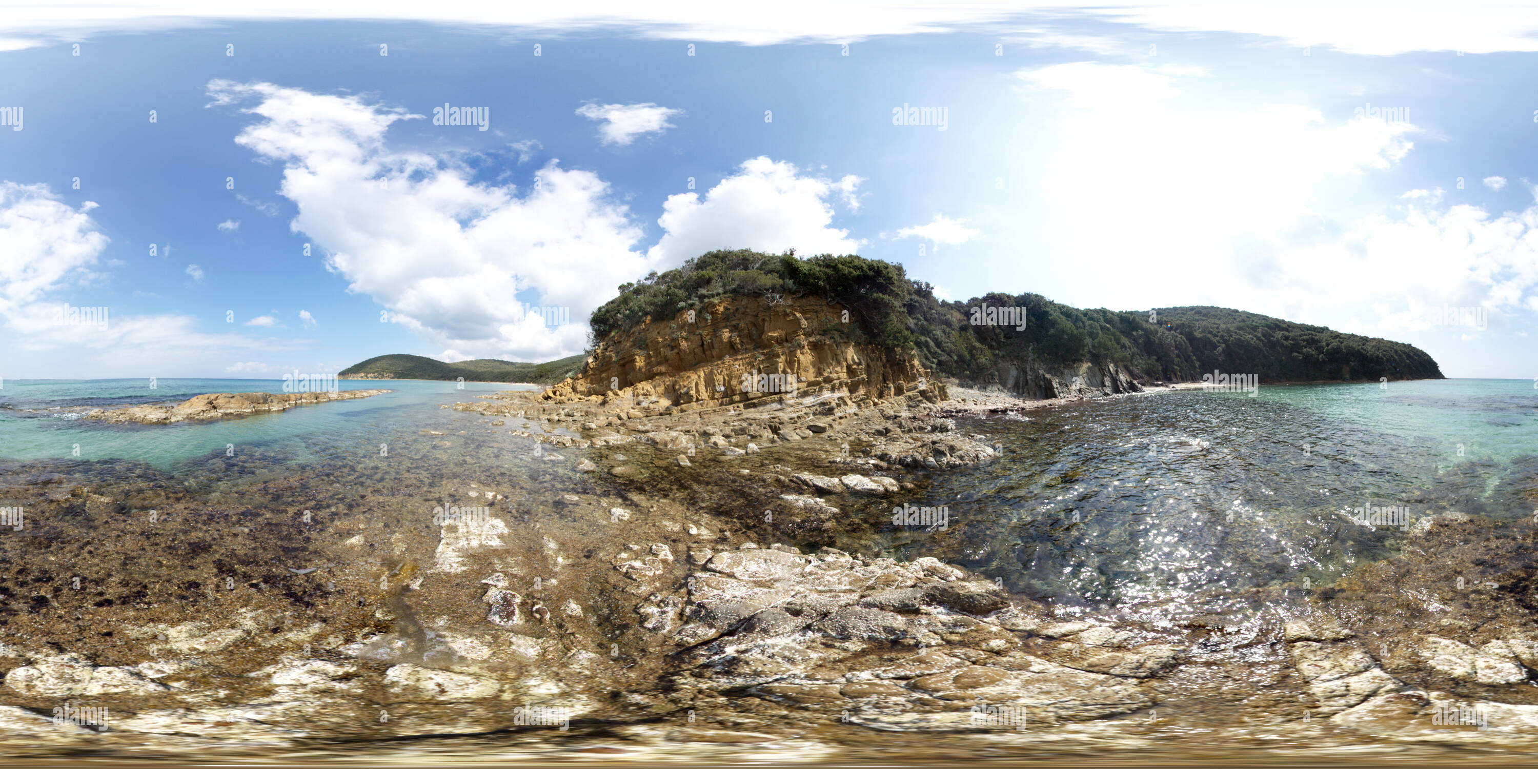 360° view of Scarlino - Cala Violina beach - Alamy