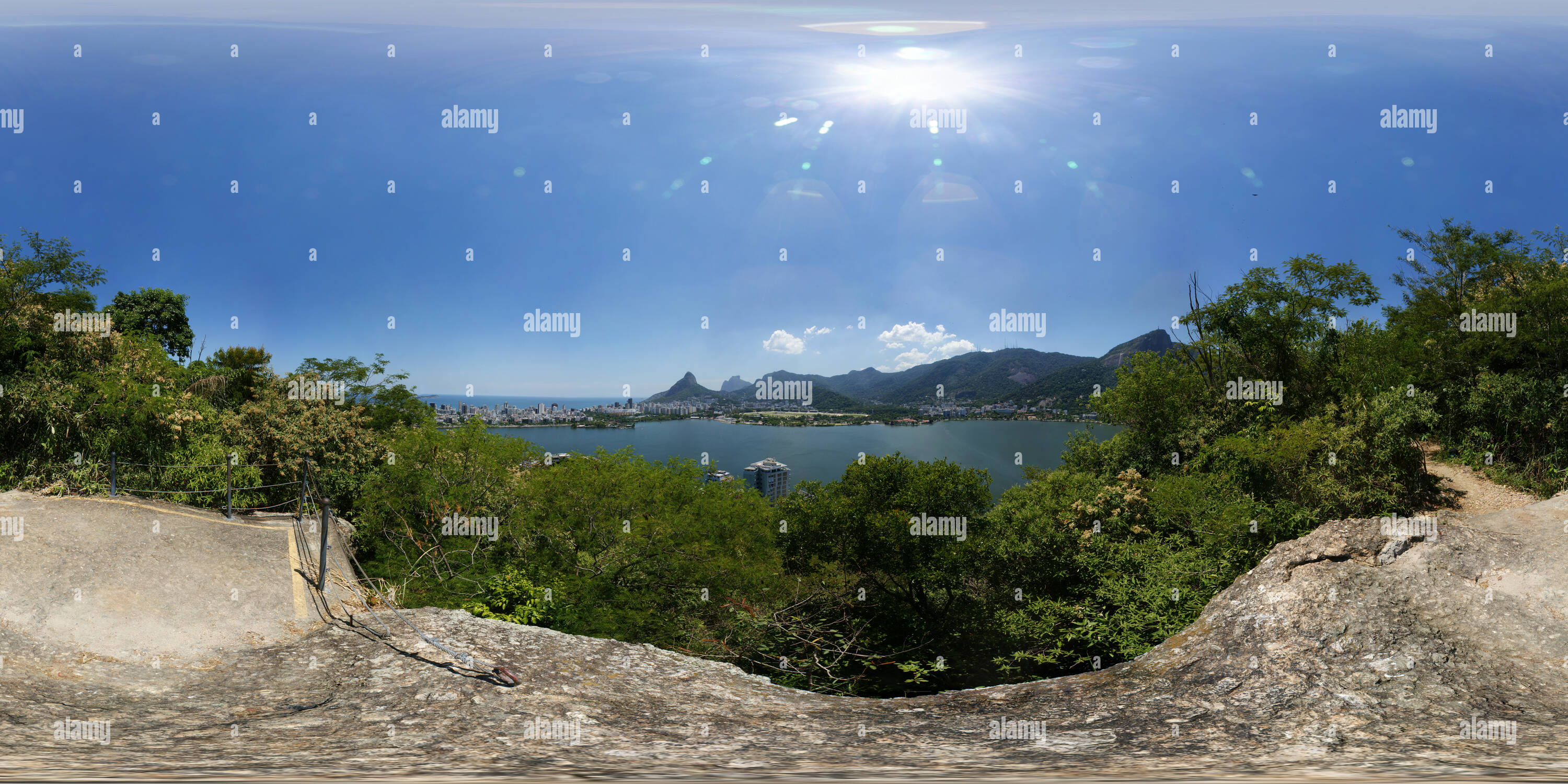 360° view of Viewpoint of Sacopa in the Parque da Catacumba in Rio de ...