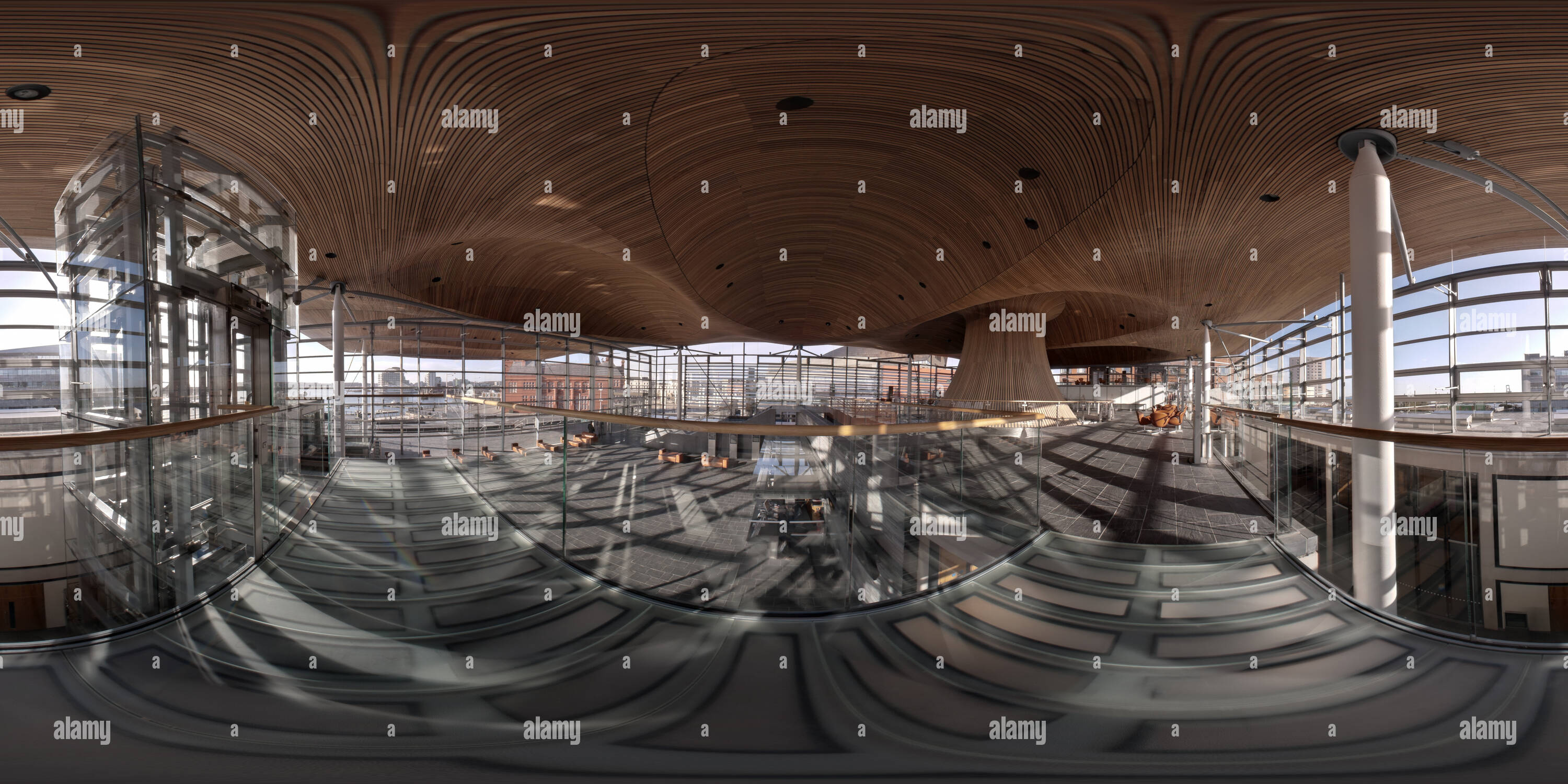 360° view of The Welsh Assembly Interior 2 - Alamy