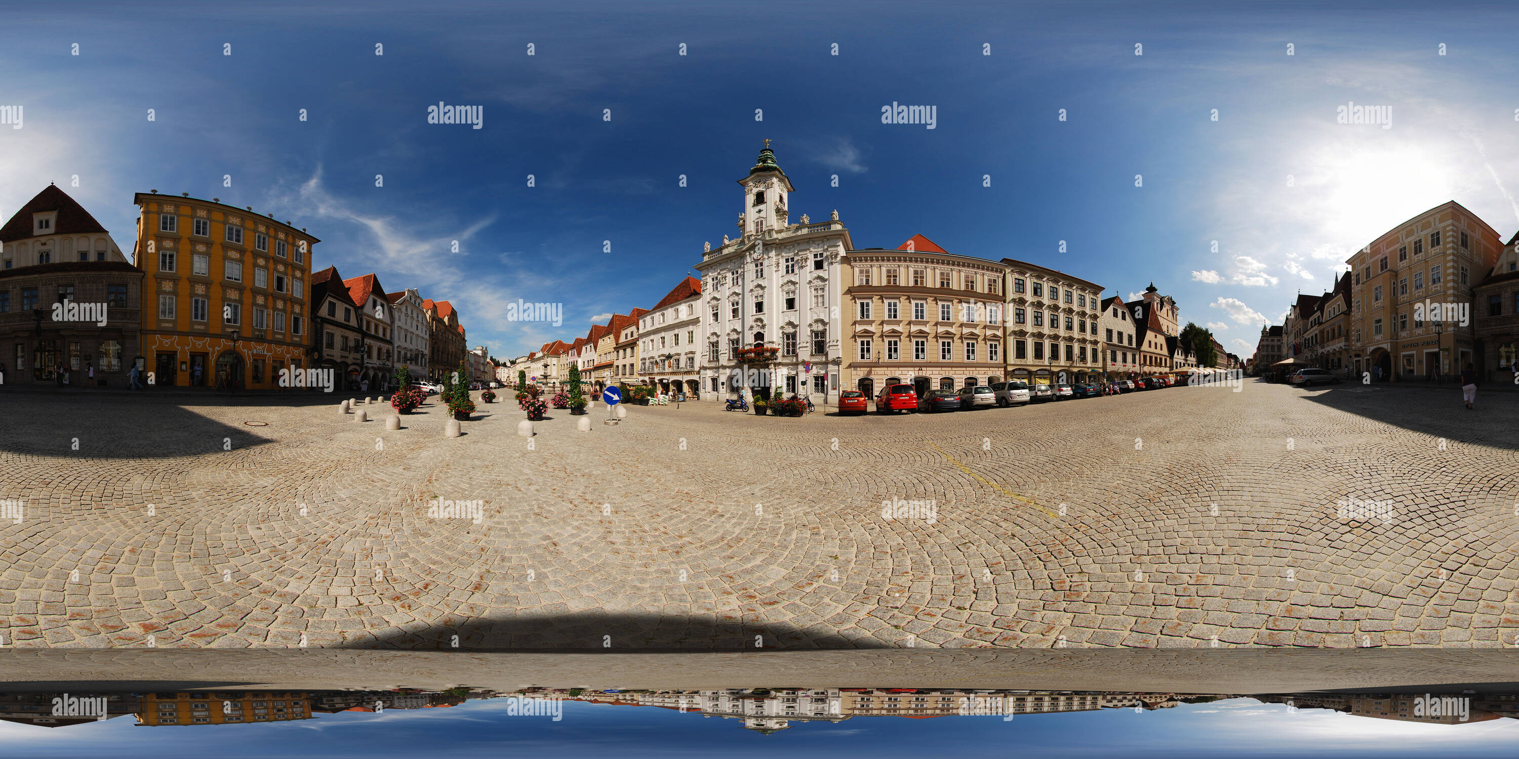 360° view of Steyr, Stadtplatz and the Rococo Town Hall - Alamy