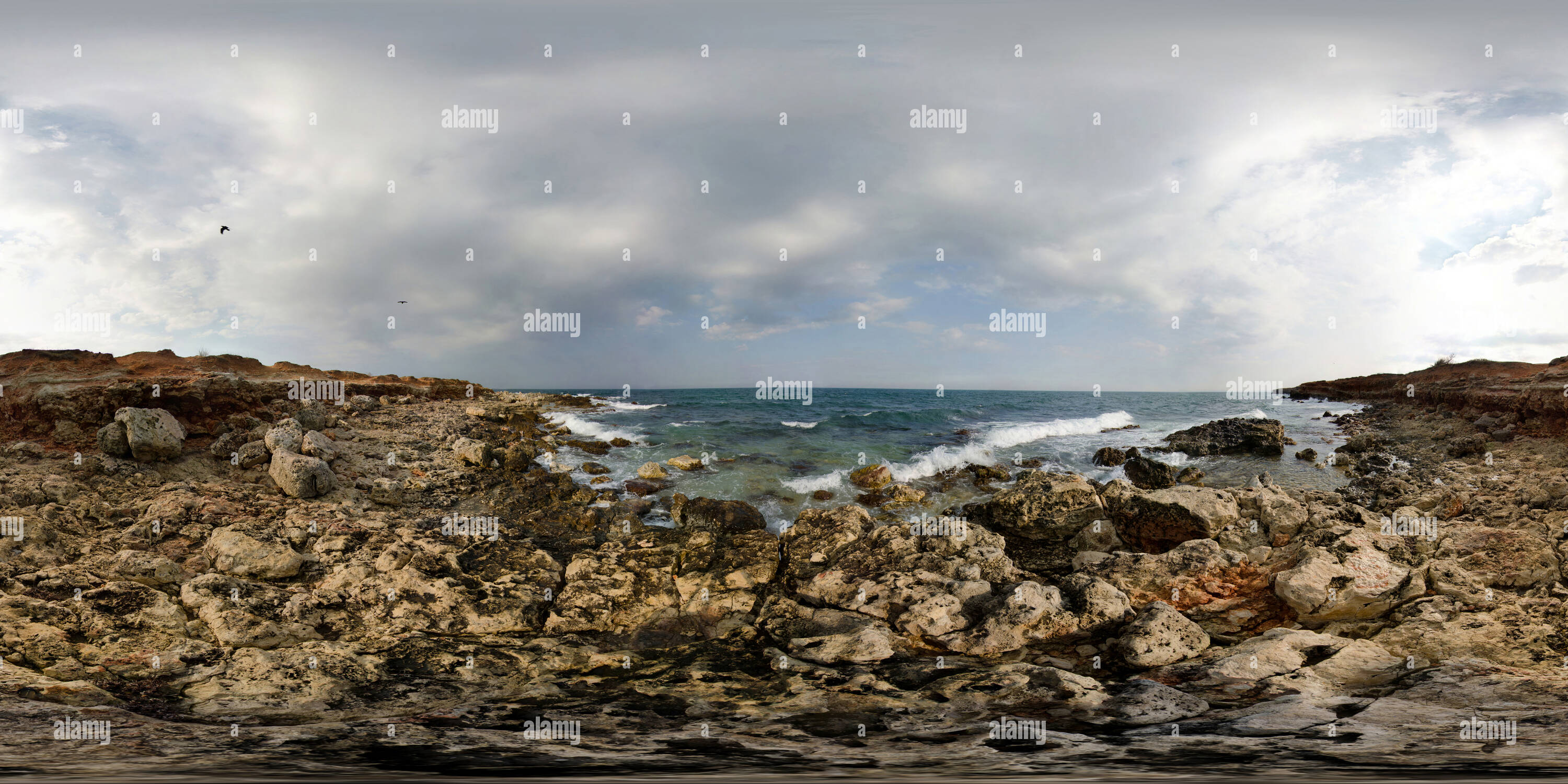 360° view of cape omega wild beach - Alamy