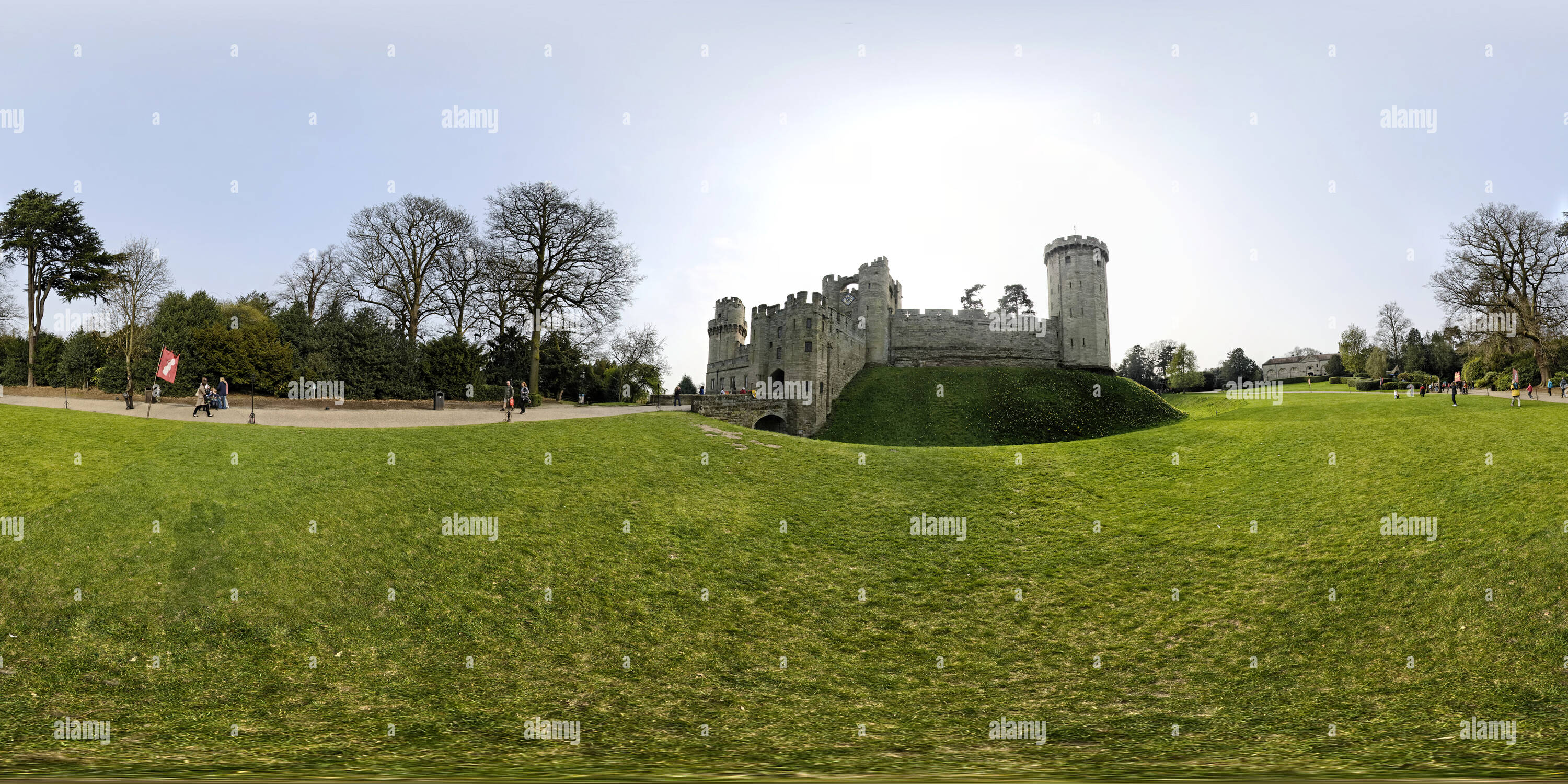 360° view of Warwick Castle Outside England - Alamy