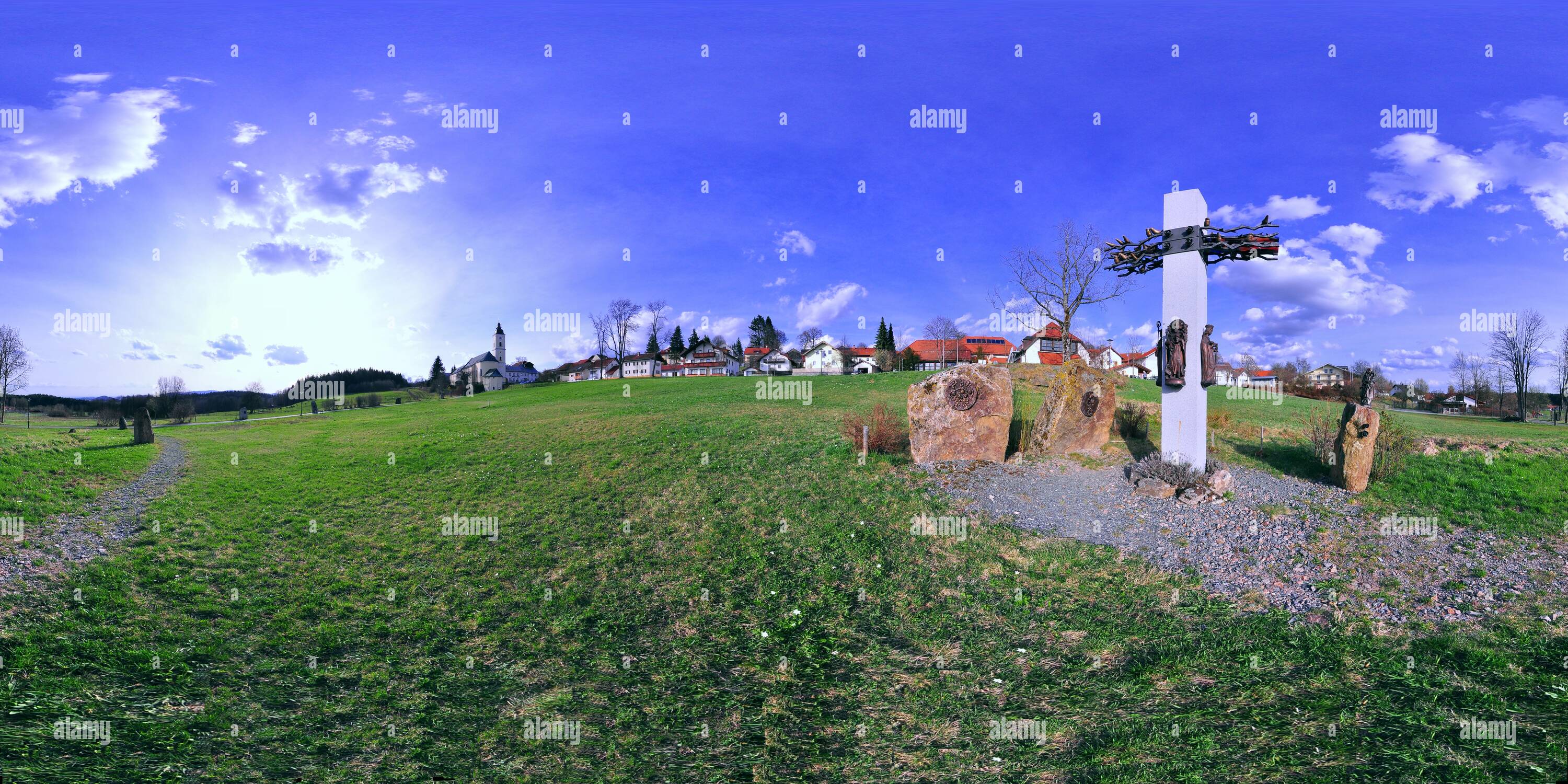 360° view of St. Oswald - Meditations-Station (Monumentalkreuz - Alamy