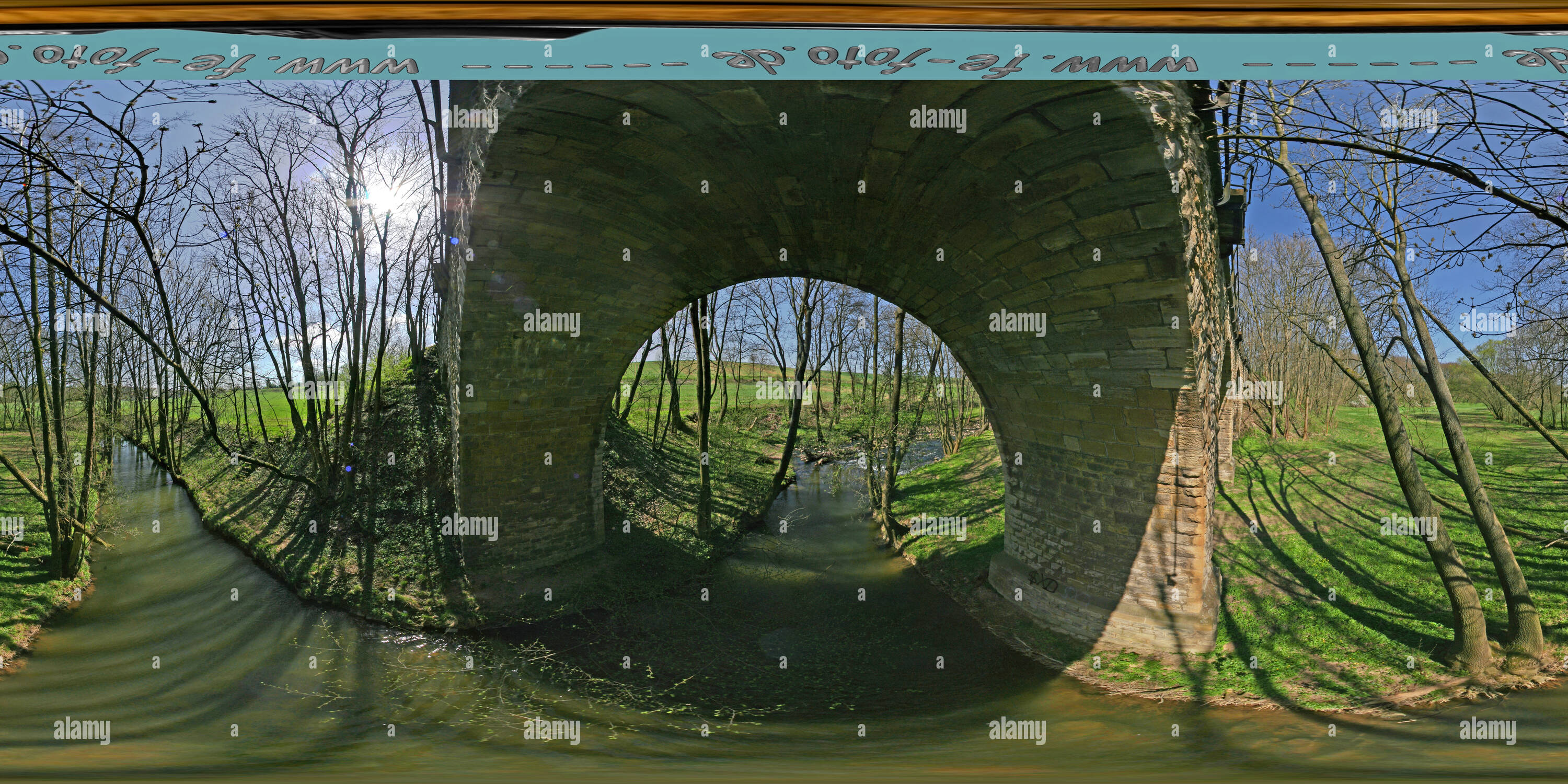360° view of Utenbach, old viaduct - Alamy