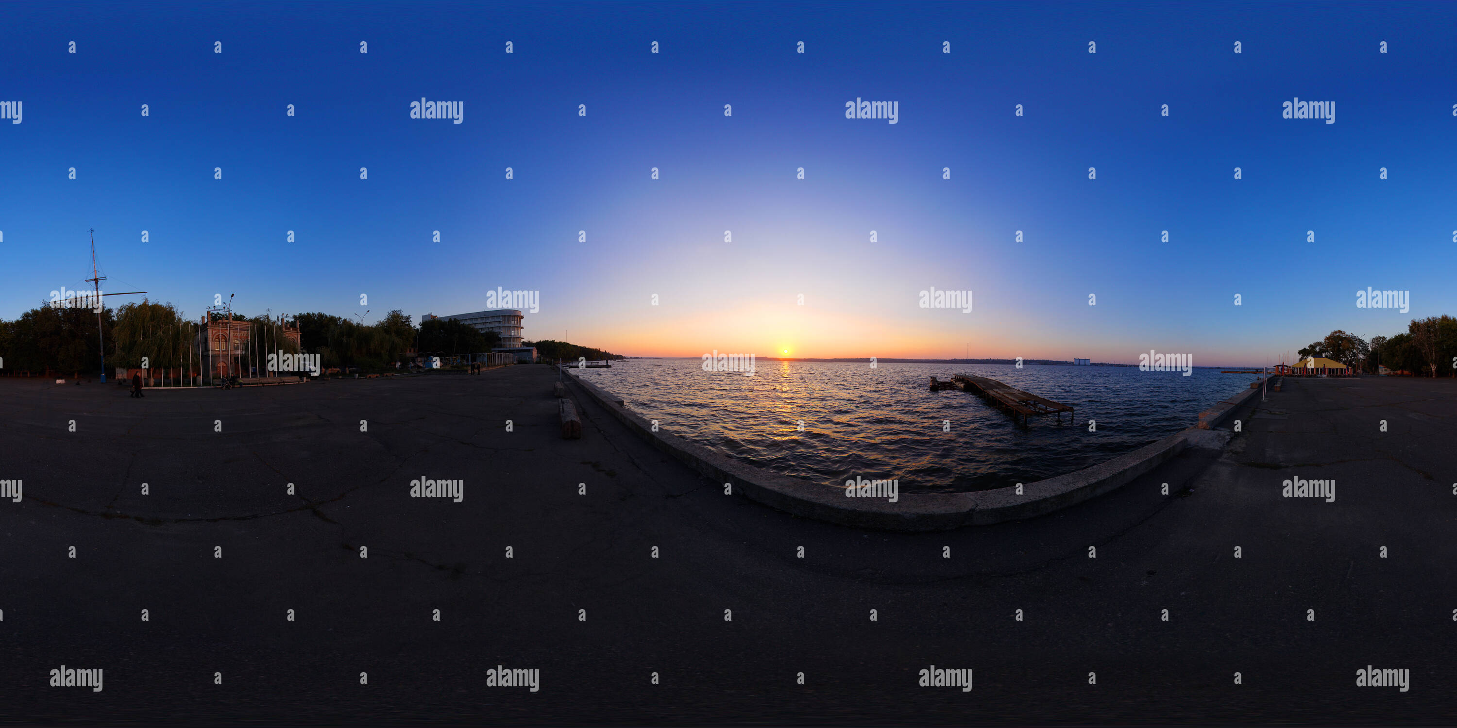 360° view of Ukraine Nikolaev Yachts club Sunset - Alamy