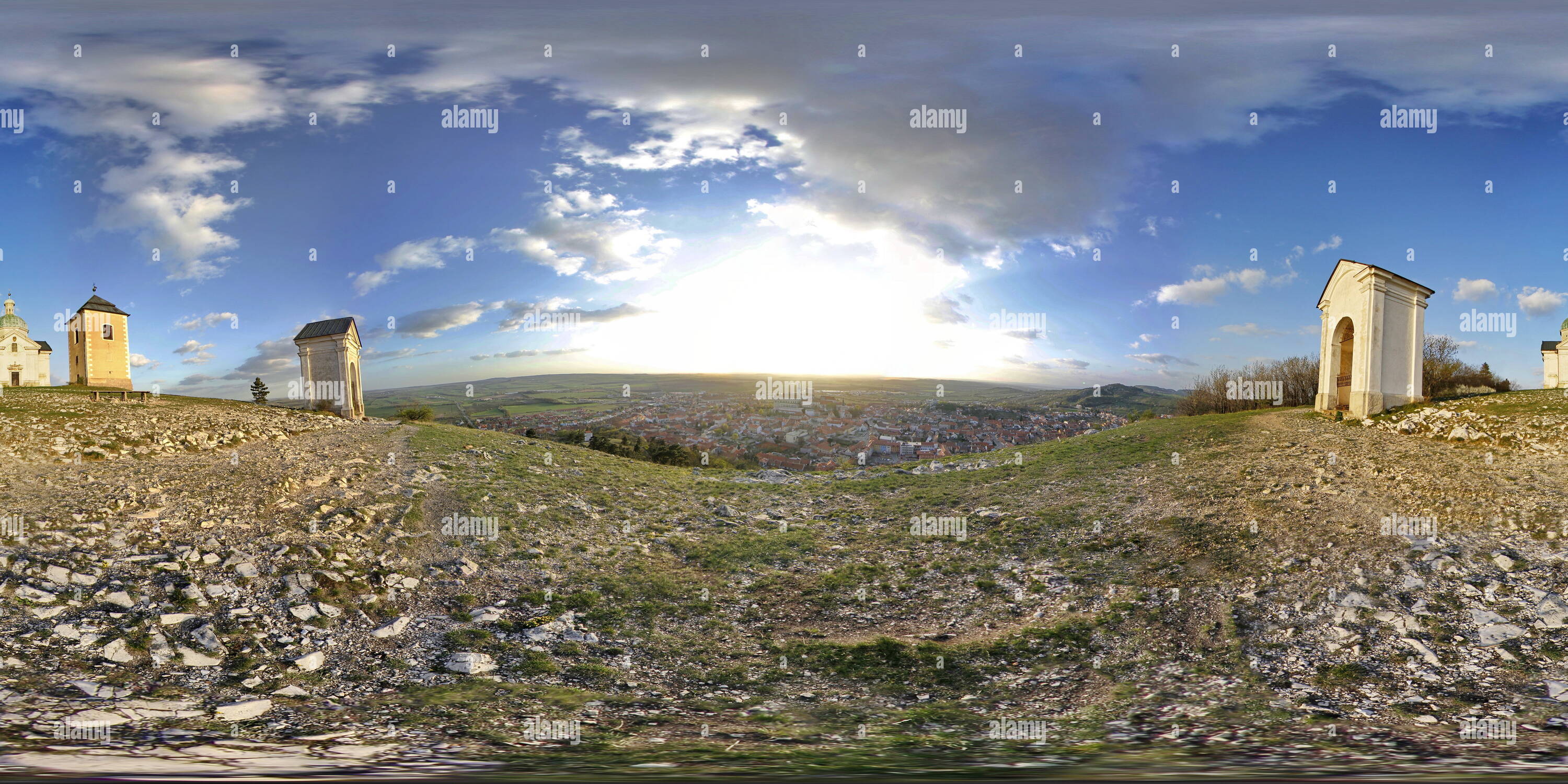 360° view of Mikulov - Svatý kopeček - Alamy