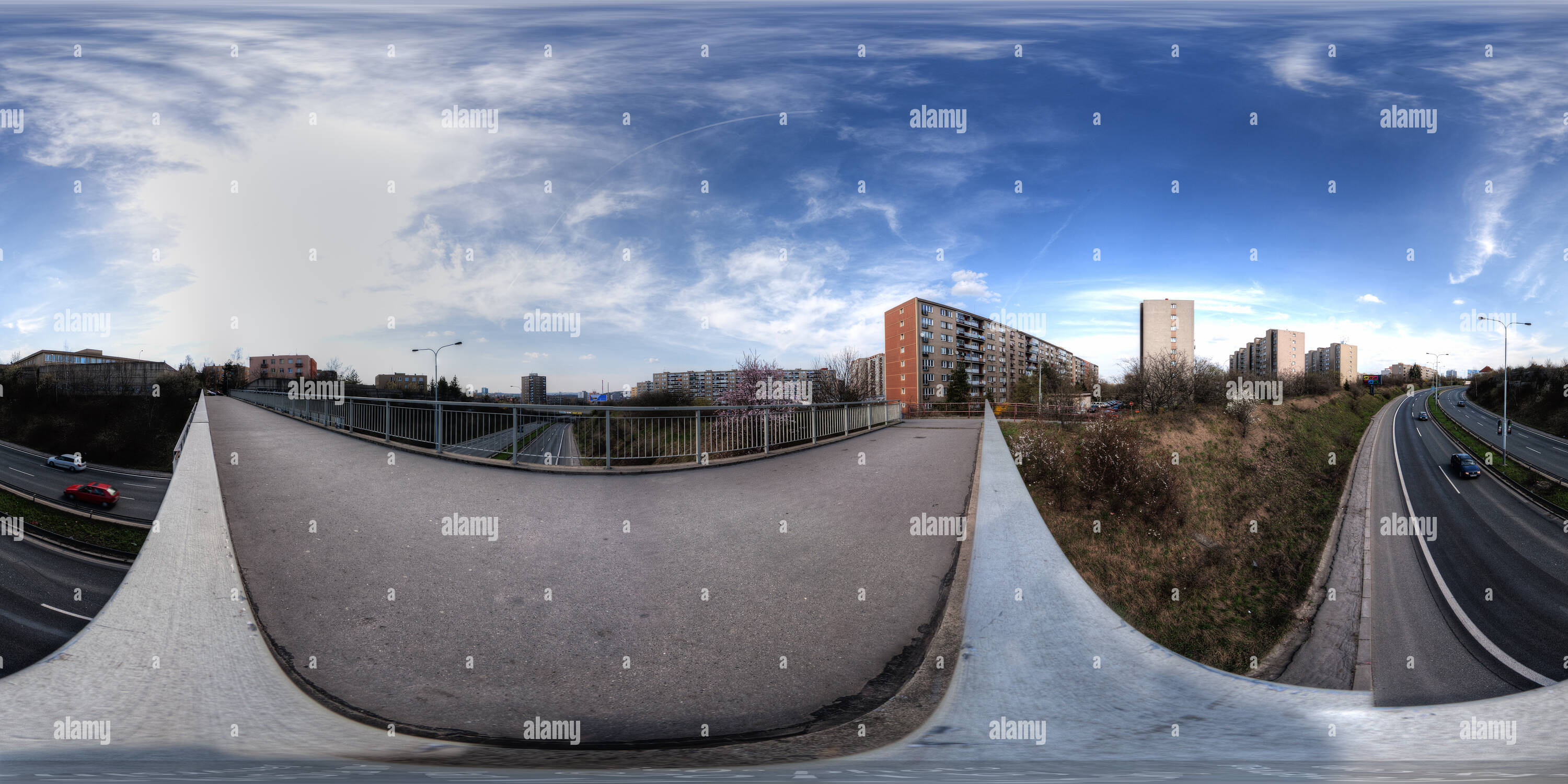 360° view of Pedestrian Walkway over Sporilovska - Alamy