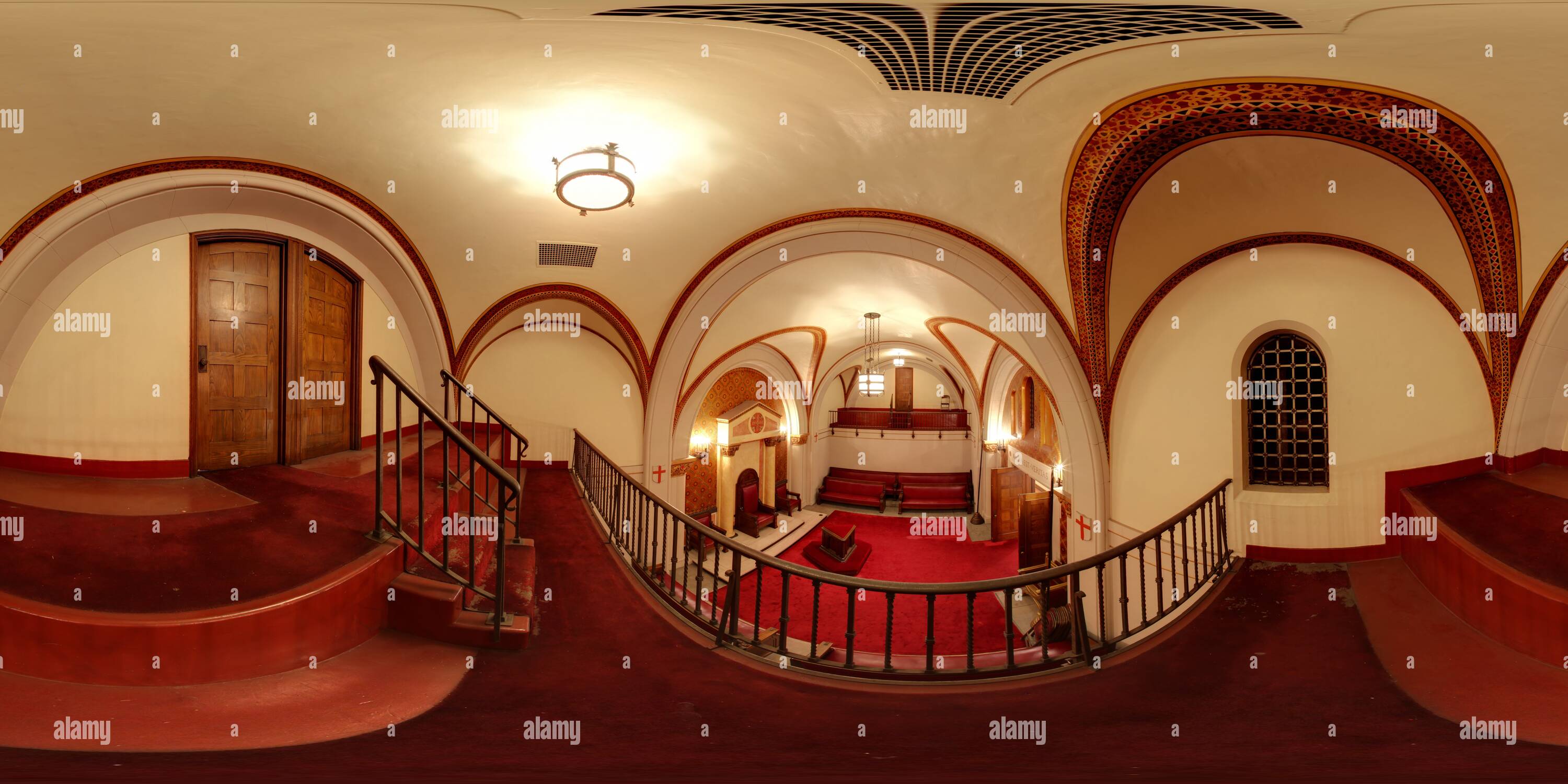 360° view of Masonic Temple, Groom's Room - Alamy
