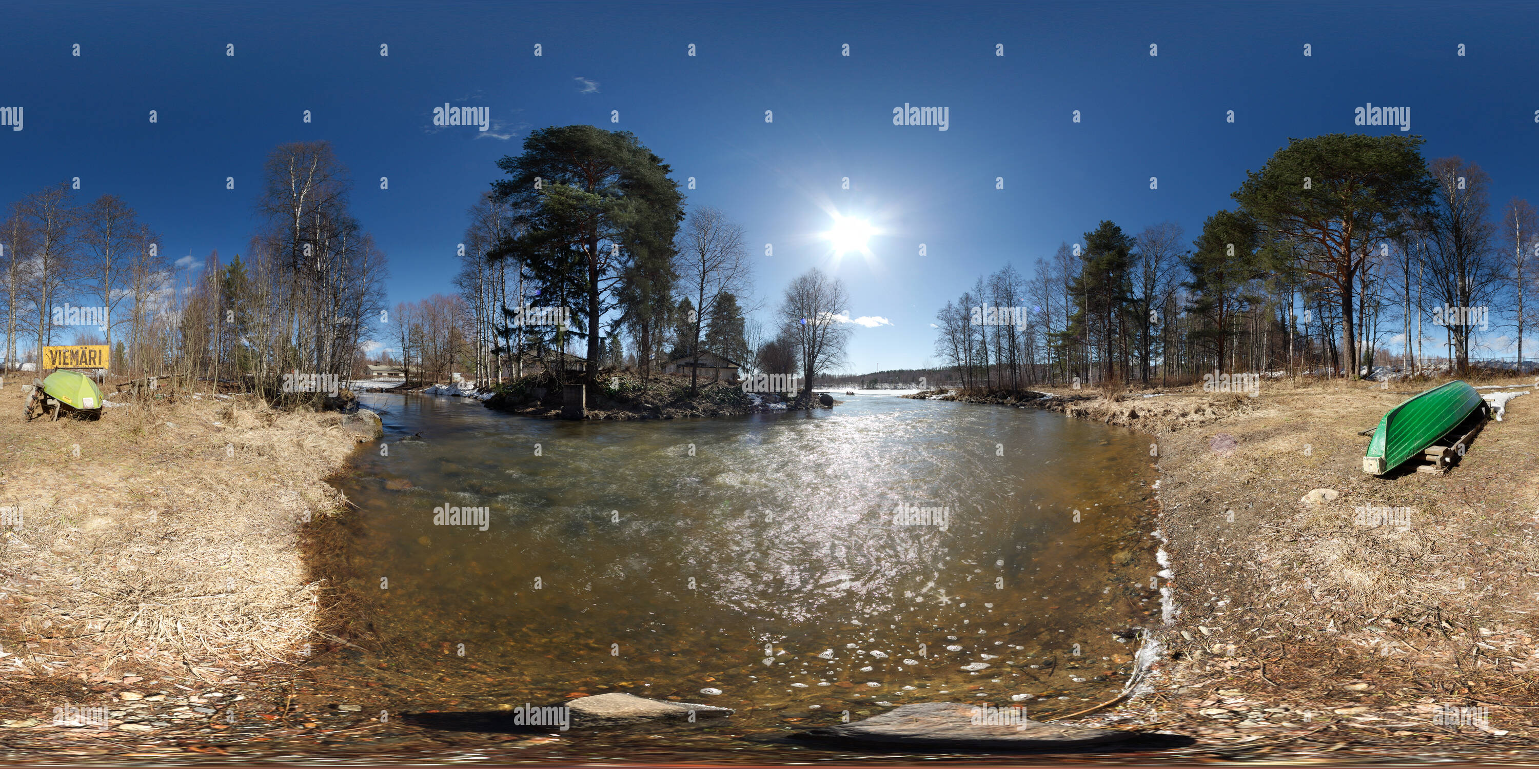 360° view of Mouth of river Siilinjoki - Alamy