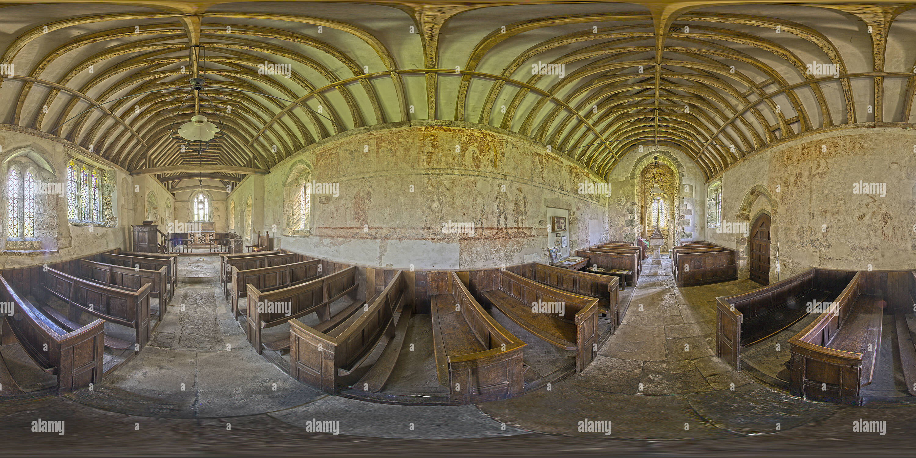 360° view of St Mary the Virgin, Tarrant Crawford - Alamy