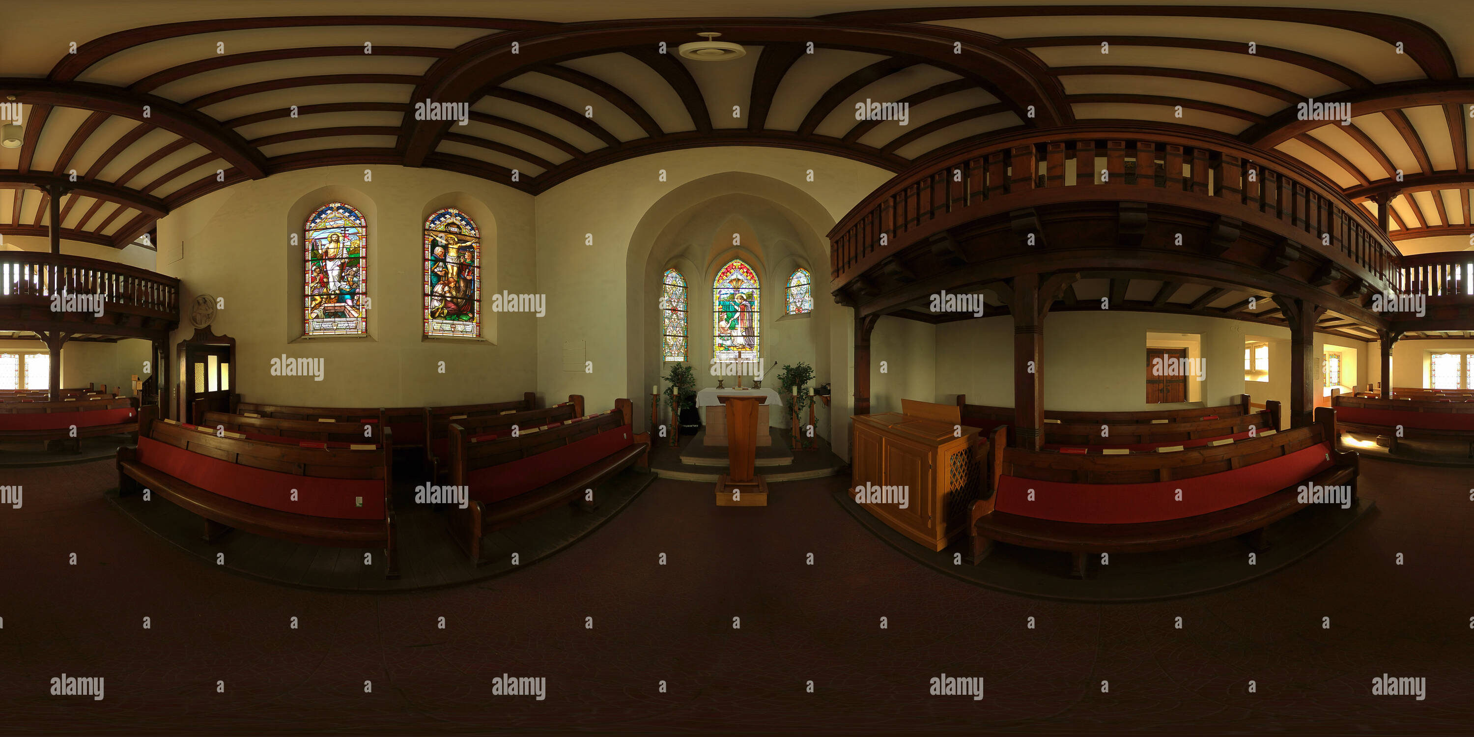 360° view of -Laubach- Kapelle innen - Alamy