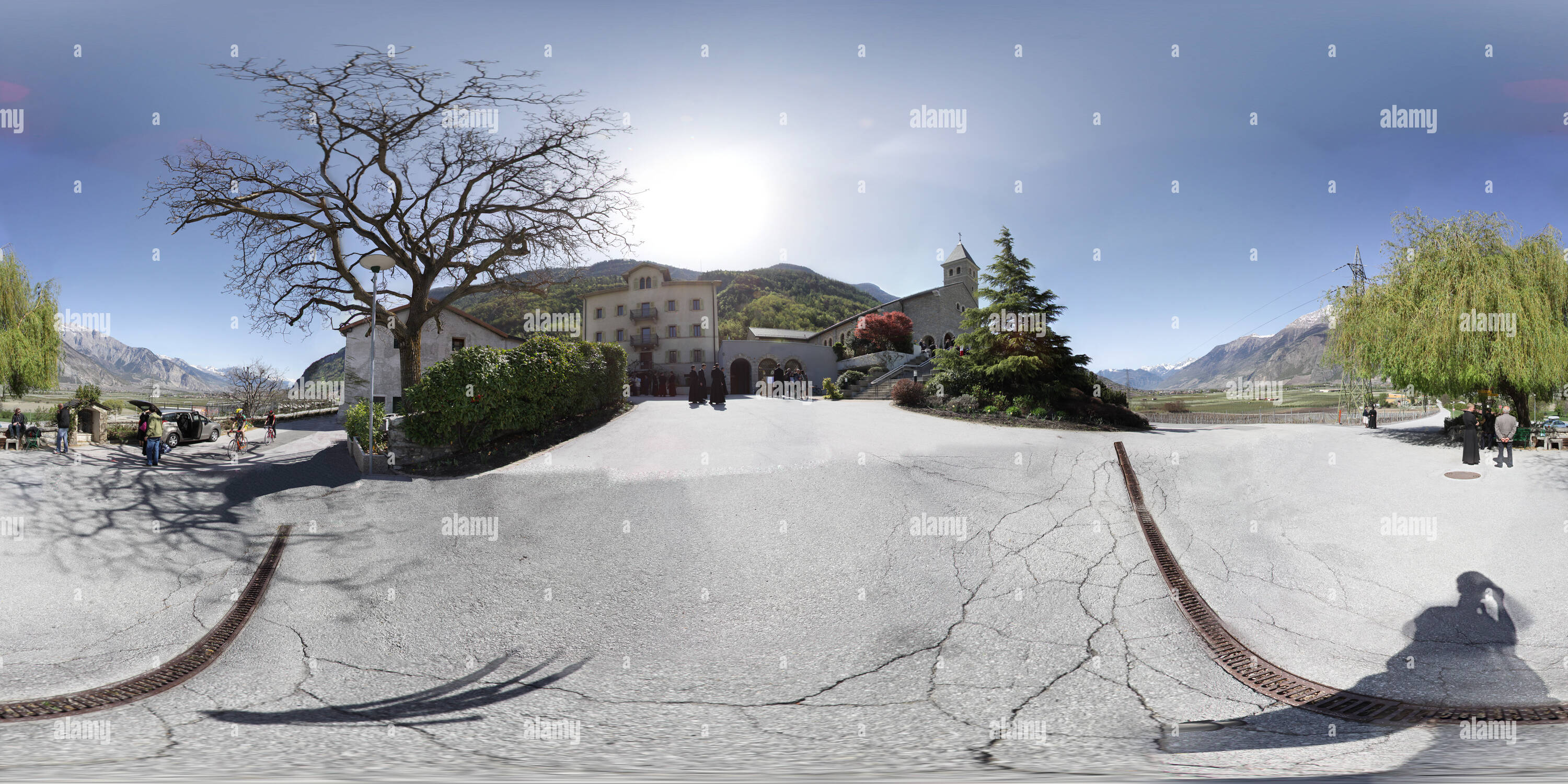 360° view of Entrance to the Seminary of Econe - Alamy