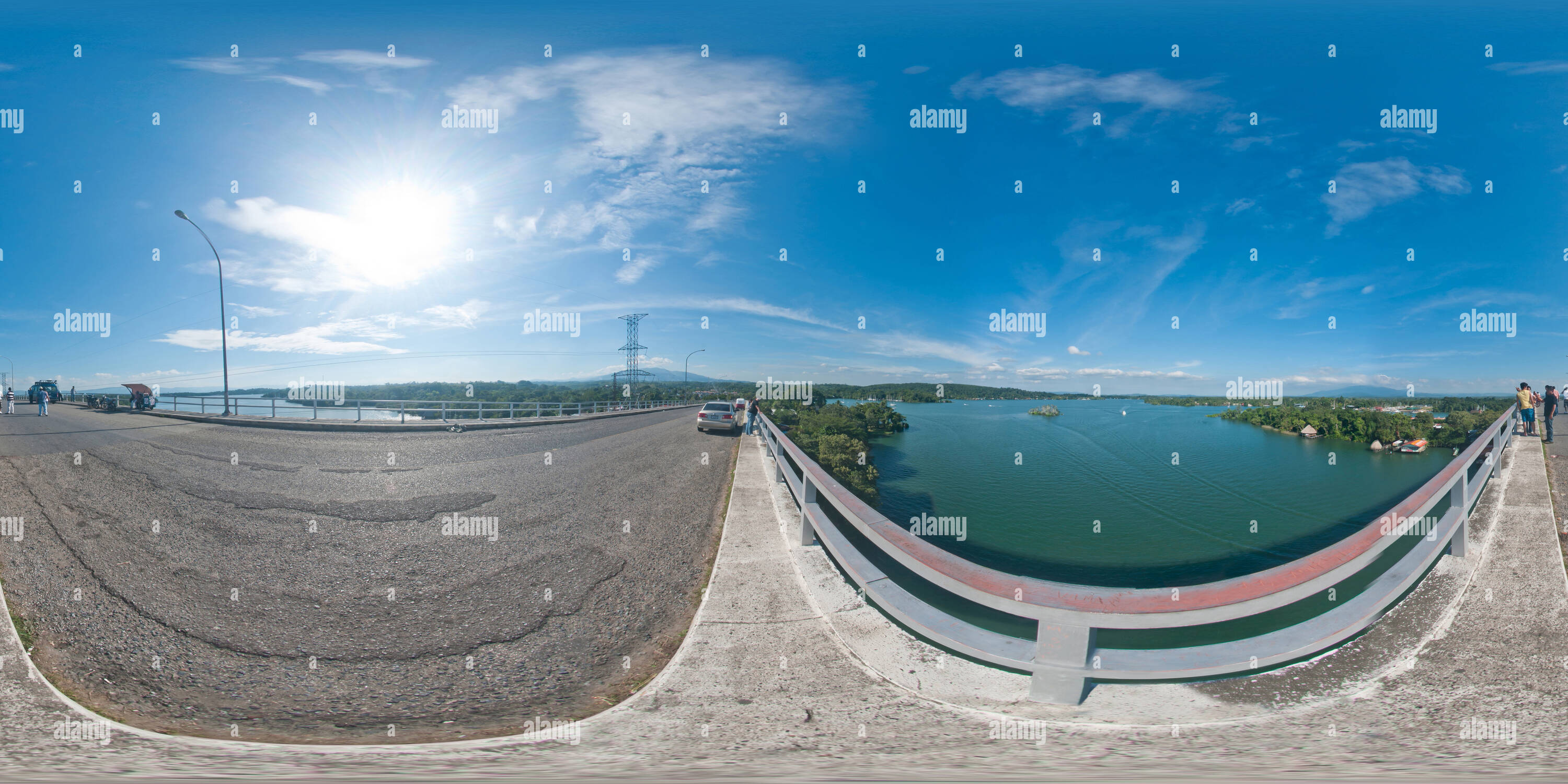 360° view of Rio Dulce Bridge - Alamy