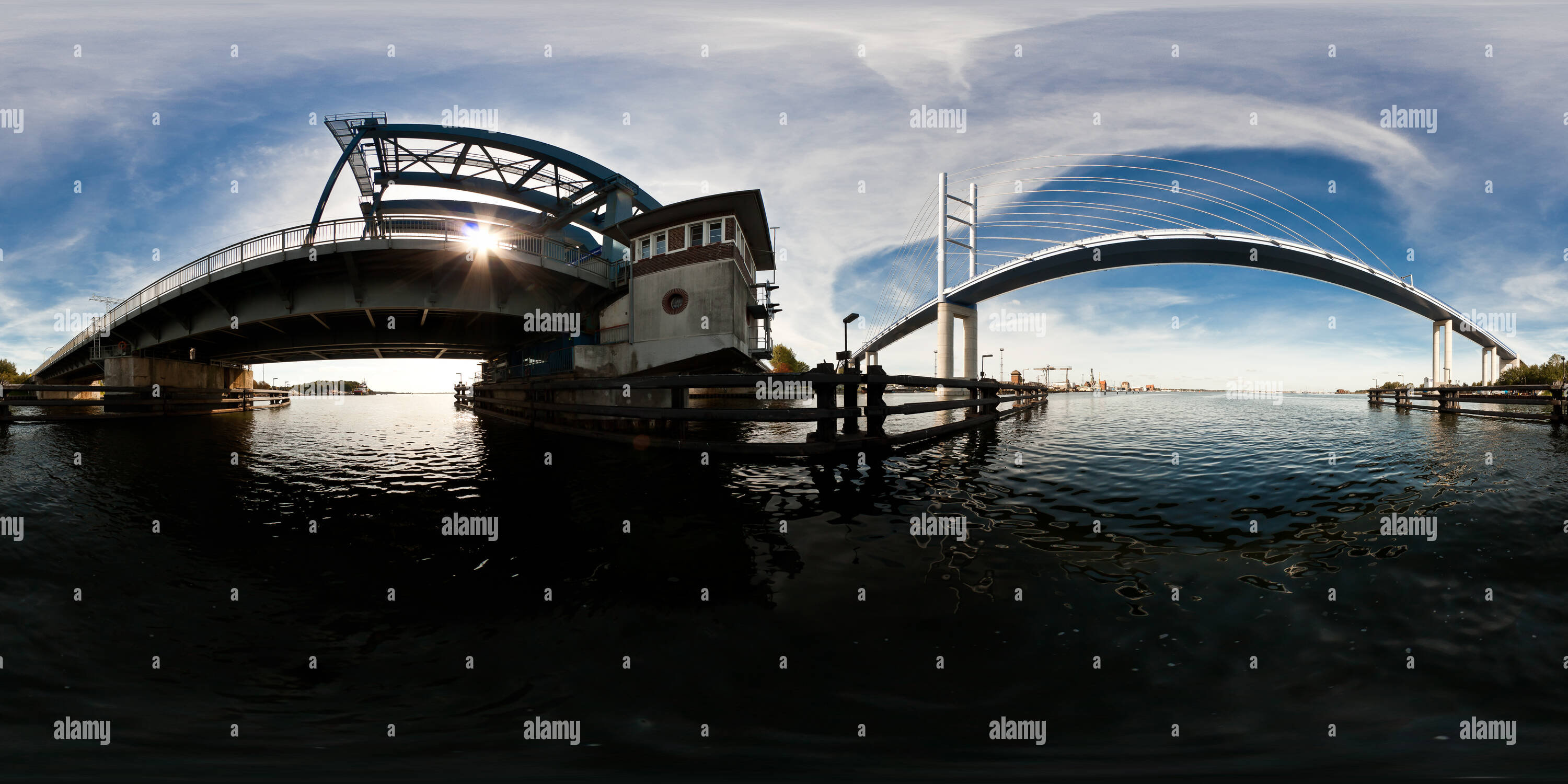 360° view of Stralsund Ruegendamm bridge - Alamy