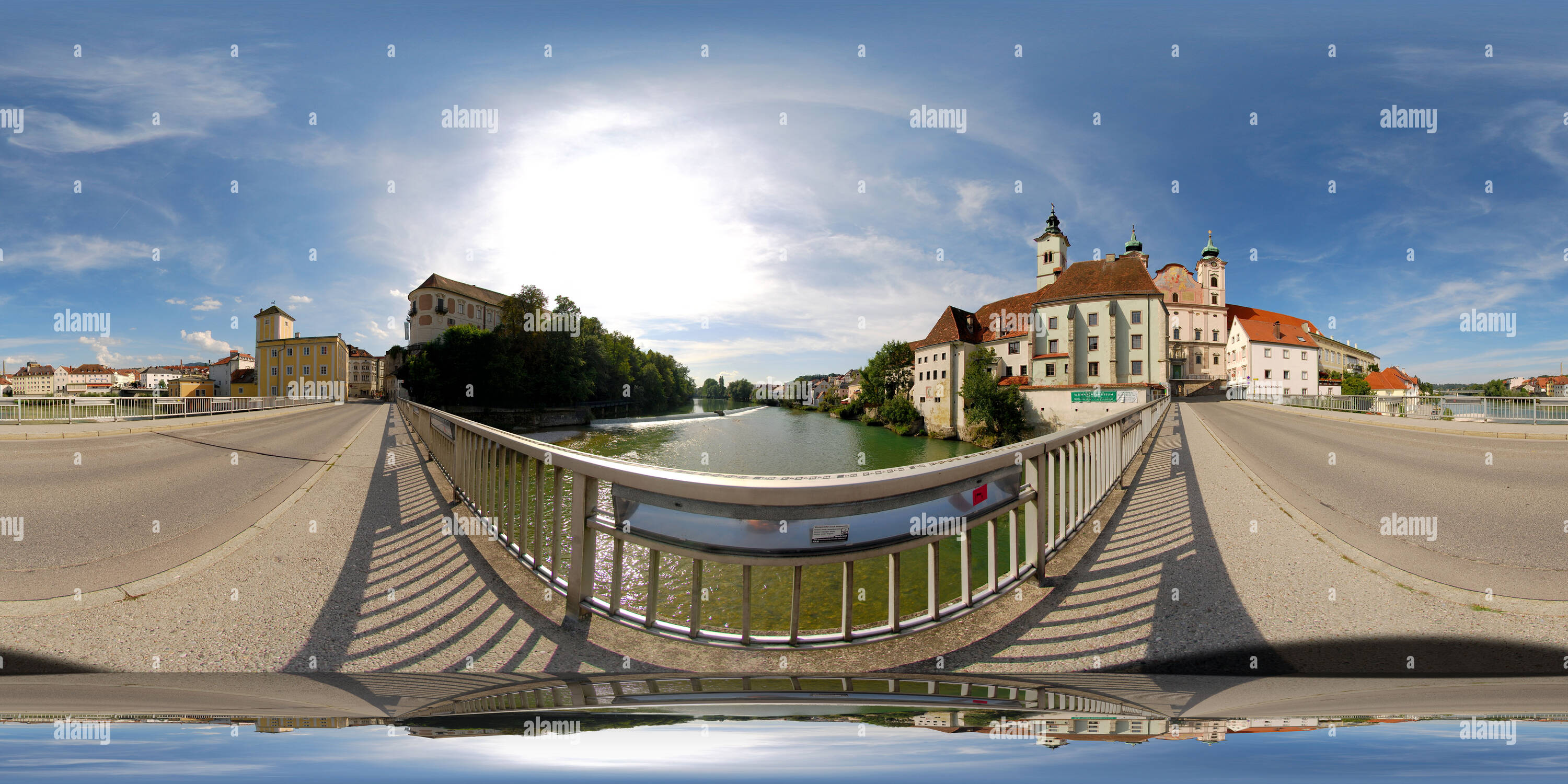 360° view of The bridge over Steyr river - Alamy