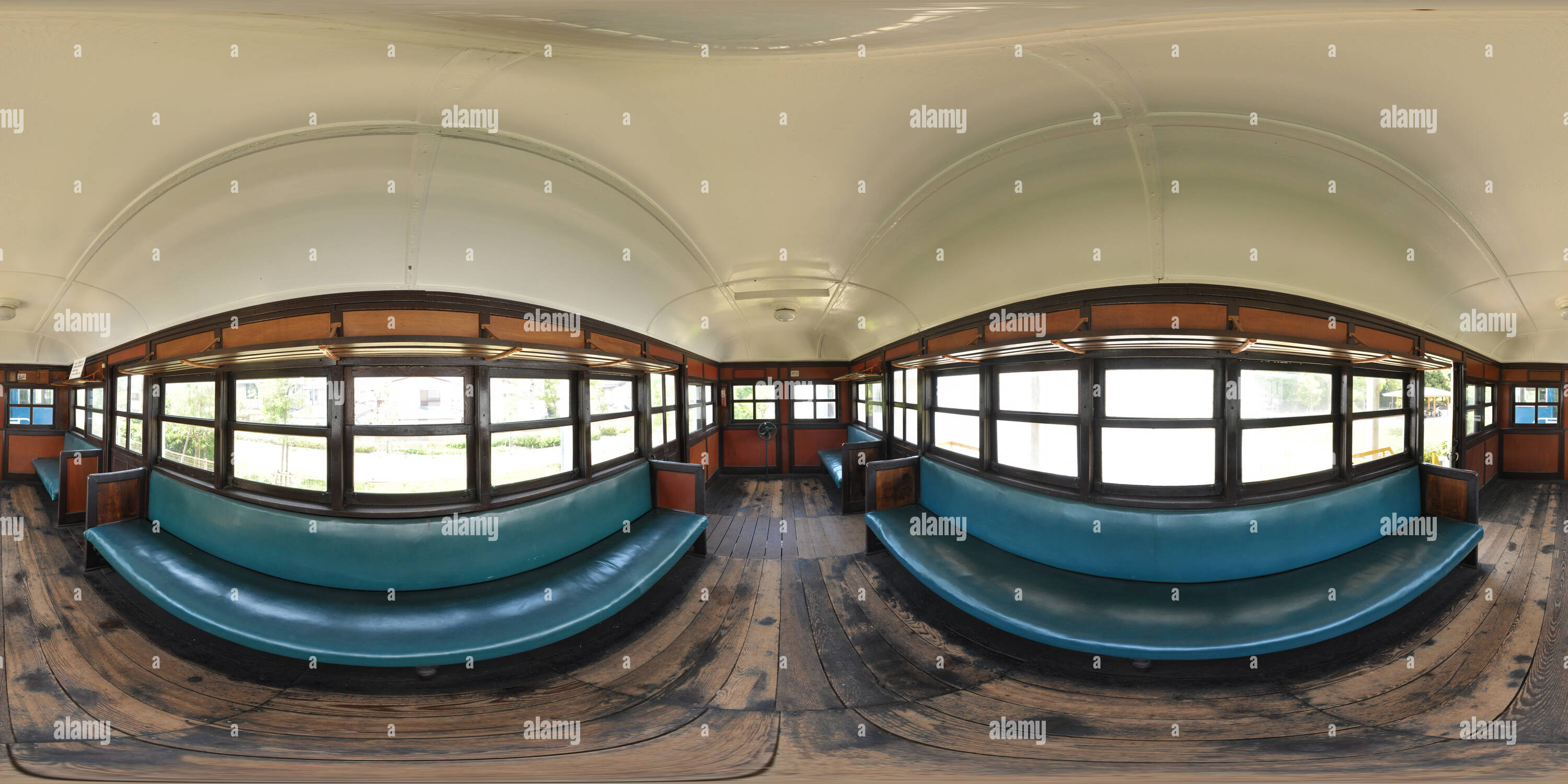 360° view of Interior of an Old Passenger Car - Alamy