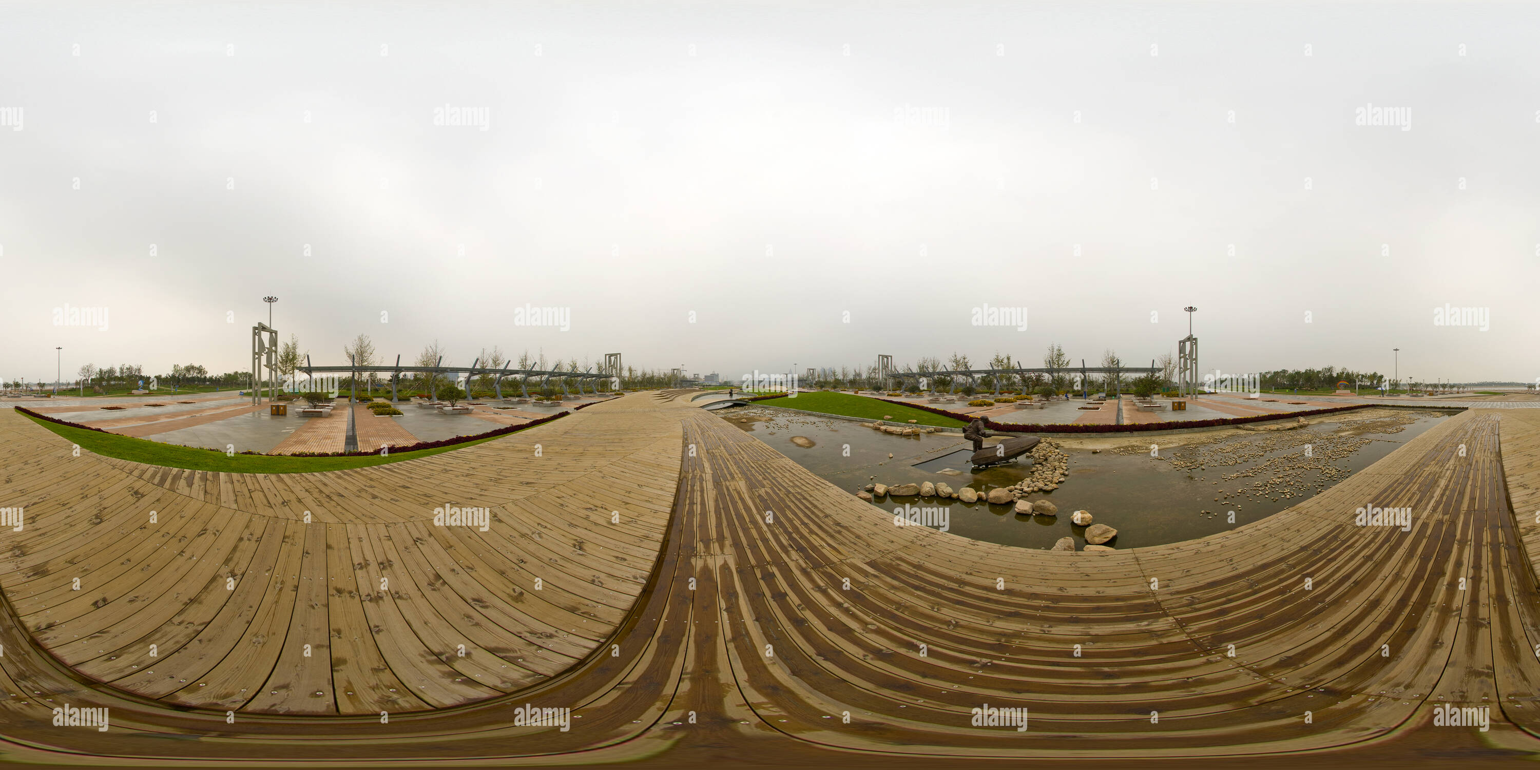 360° view of Rizhao City - Olympic Water Park - Sun Plaza - Alamy