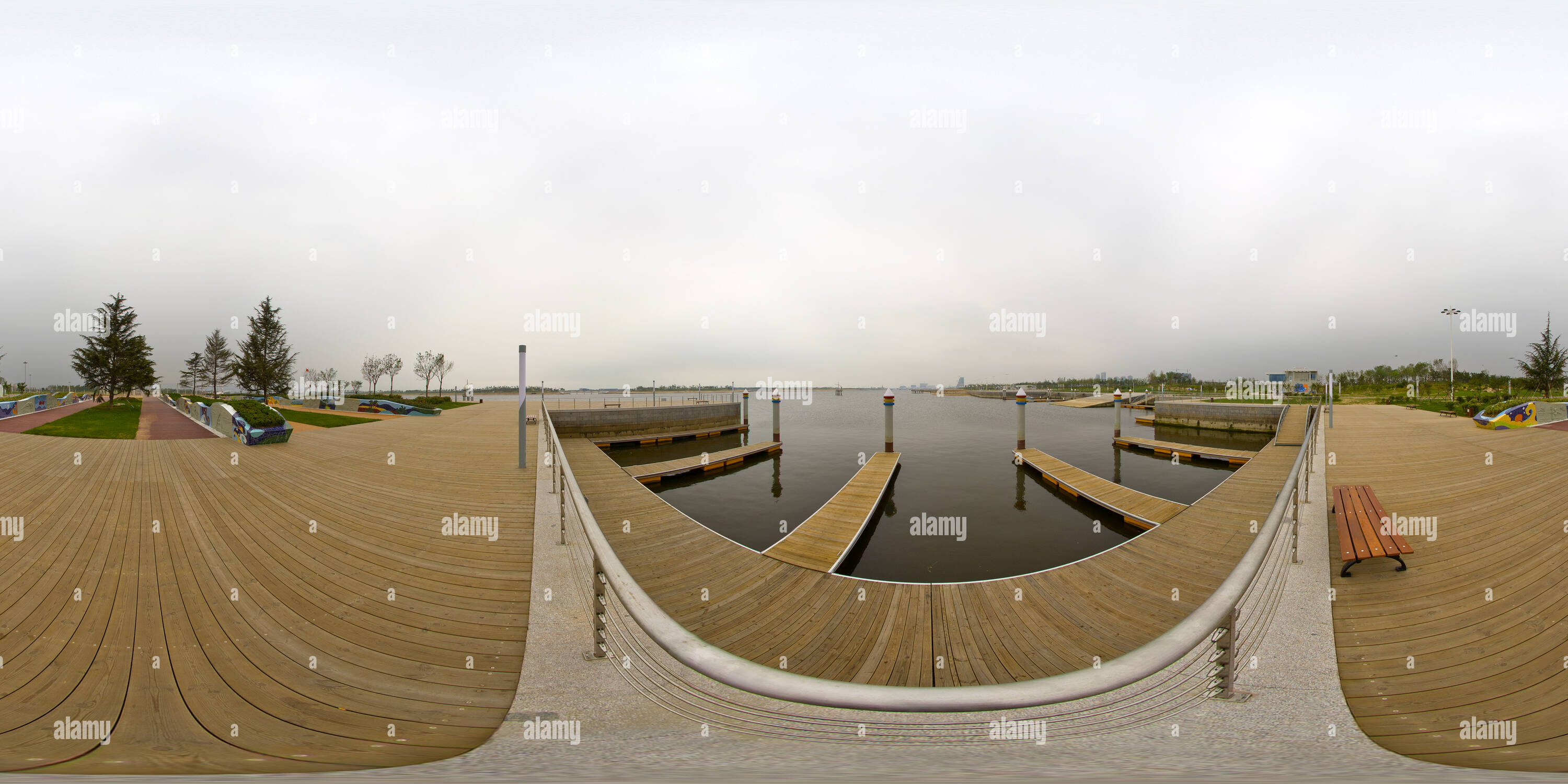 360° view of Rizhao City - Olympic Water Park - Sun Plaza starting ...