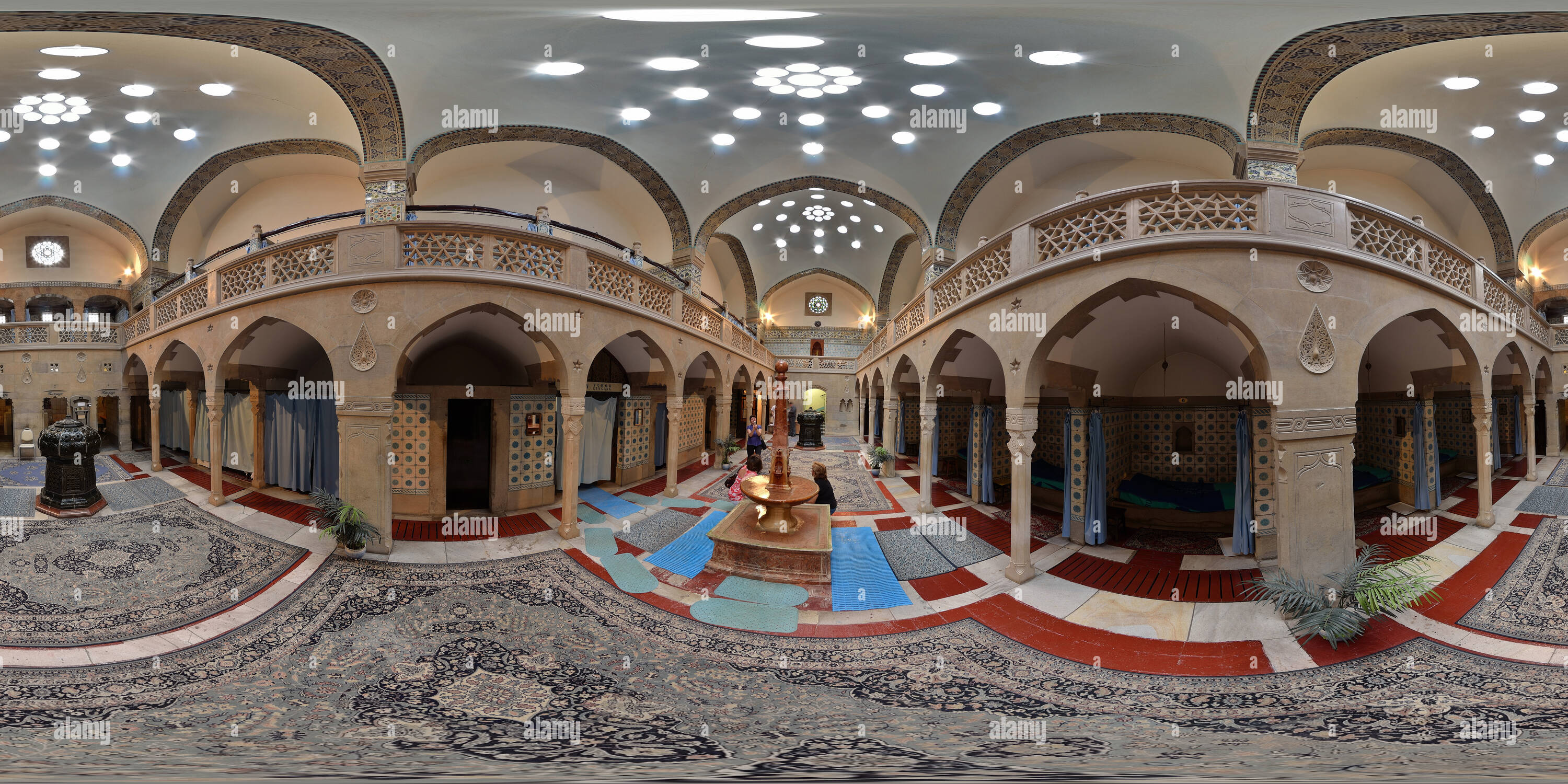360° view of Trenčianske Teplice Hammam interior 02 - Alamy