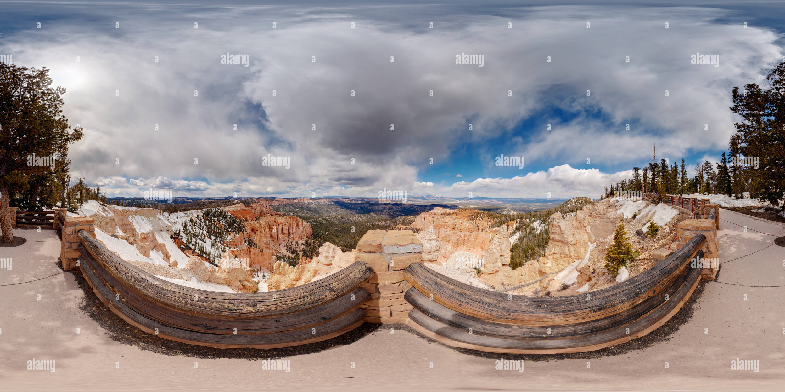 360° view of Bryce Canyon - Rainbow Point - Alamy