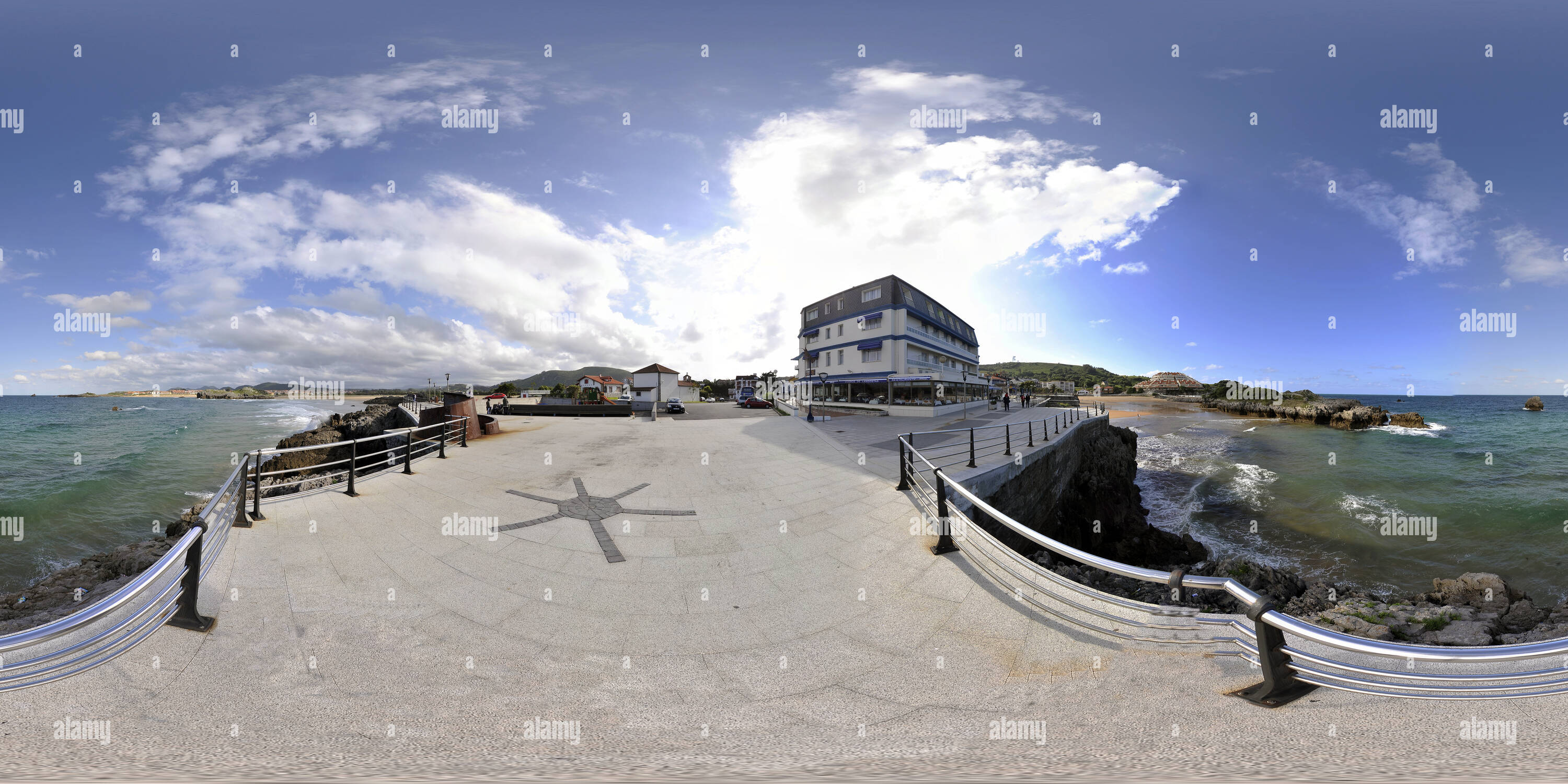 360° view of Playa de Isla, Santander - Alamy