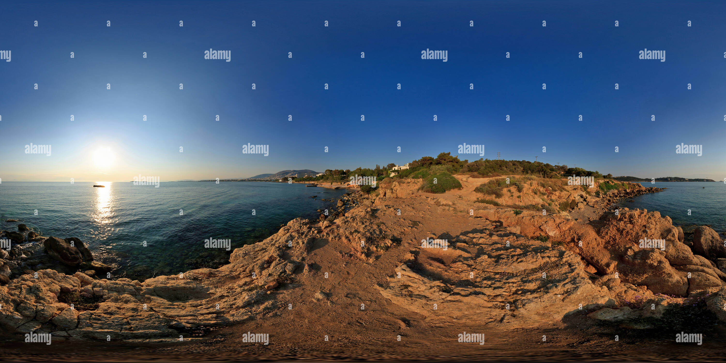 360° view of View to the sea at Kavouri - Alamy