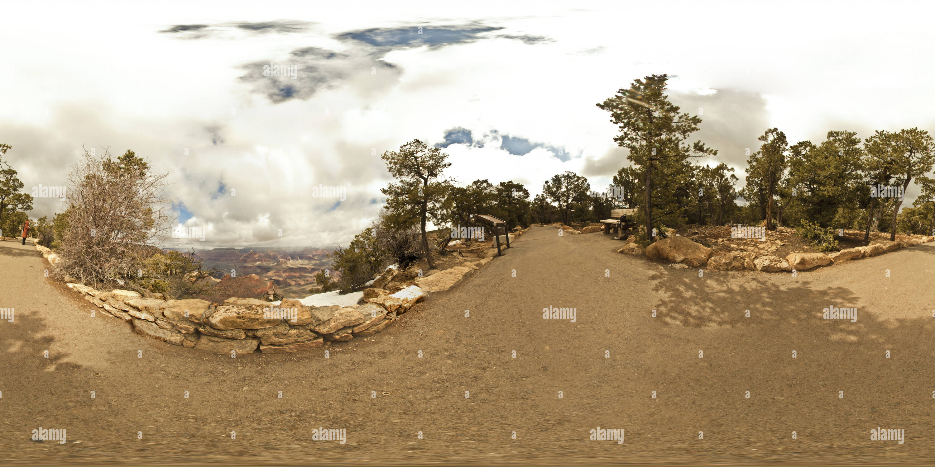 360° view of Grand Canyon National Park, Arizona USA South Rim Trail ...