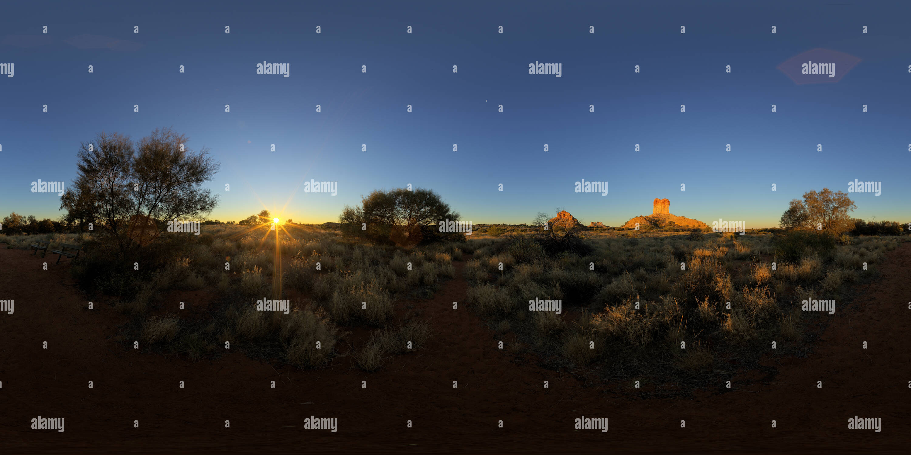 360° view of Chambers Pillar Sunset Area - Alamy