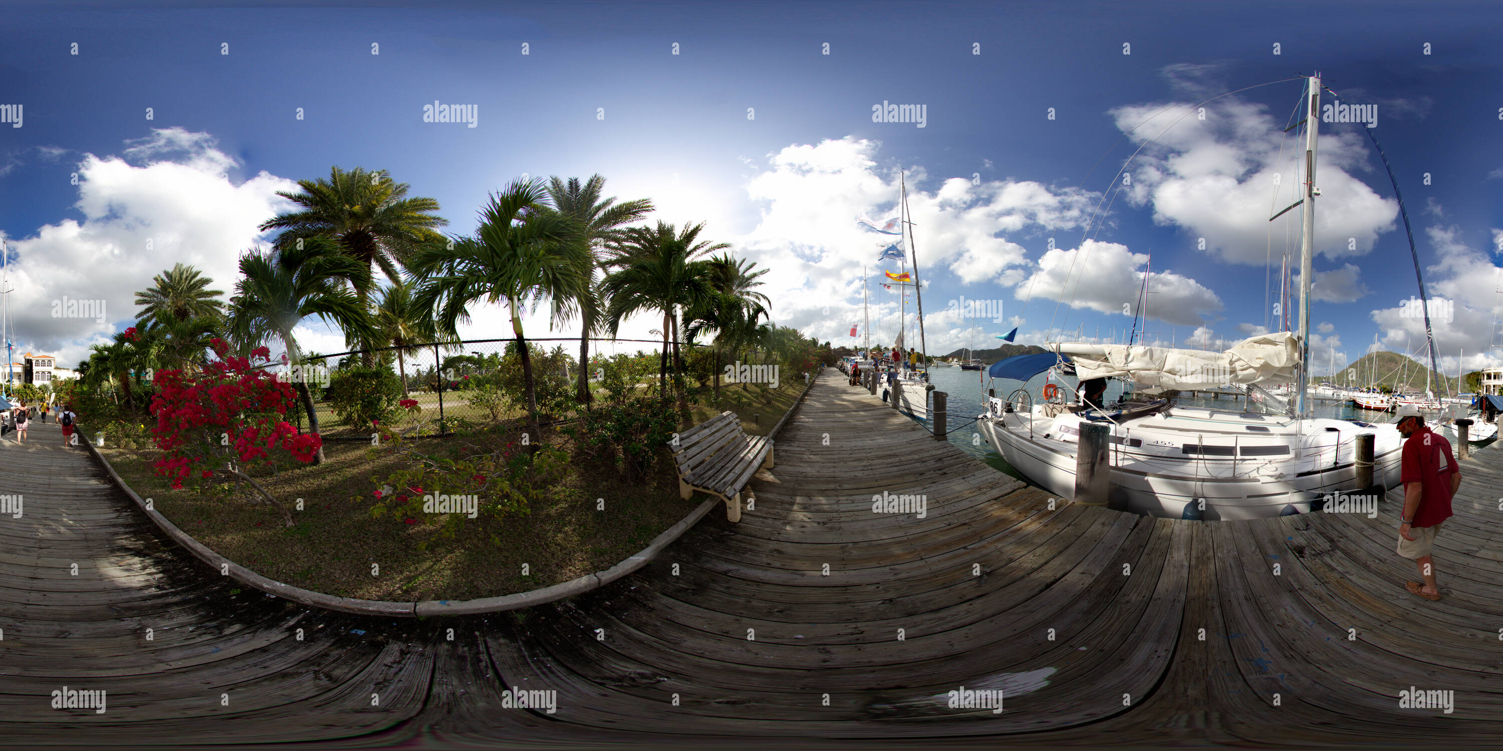 360° view of Antigua: Jolly Harbour - Alamy