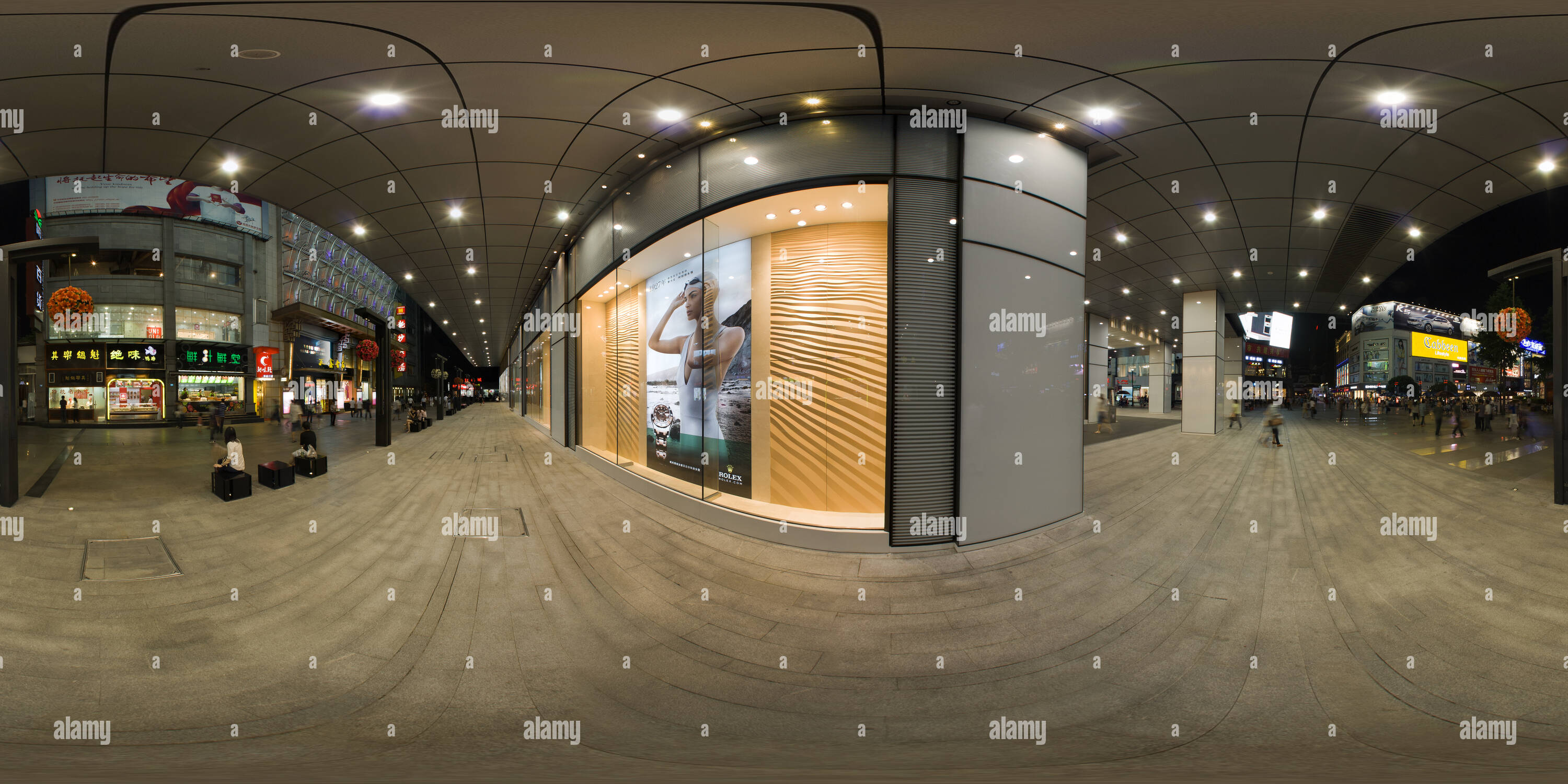 360° view of Chengdu - Chun Xi Road Night -16a - Alamy