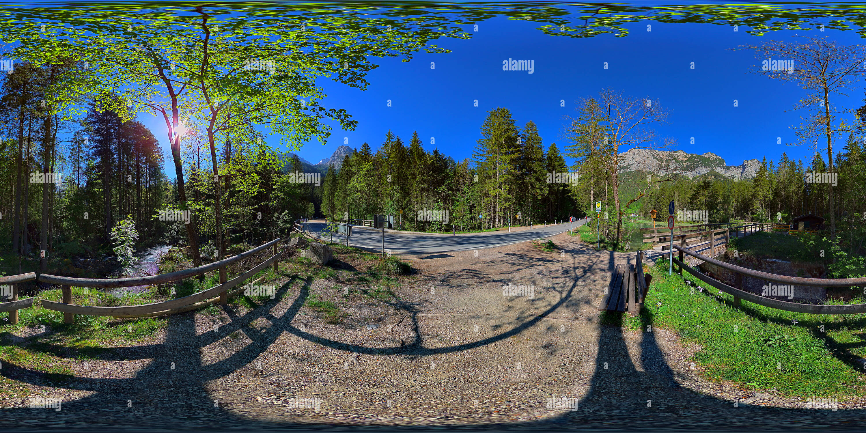 360° view of -Ramsau- Hintersee Ablauf Ramsauer Ache - Alamy