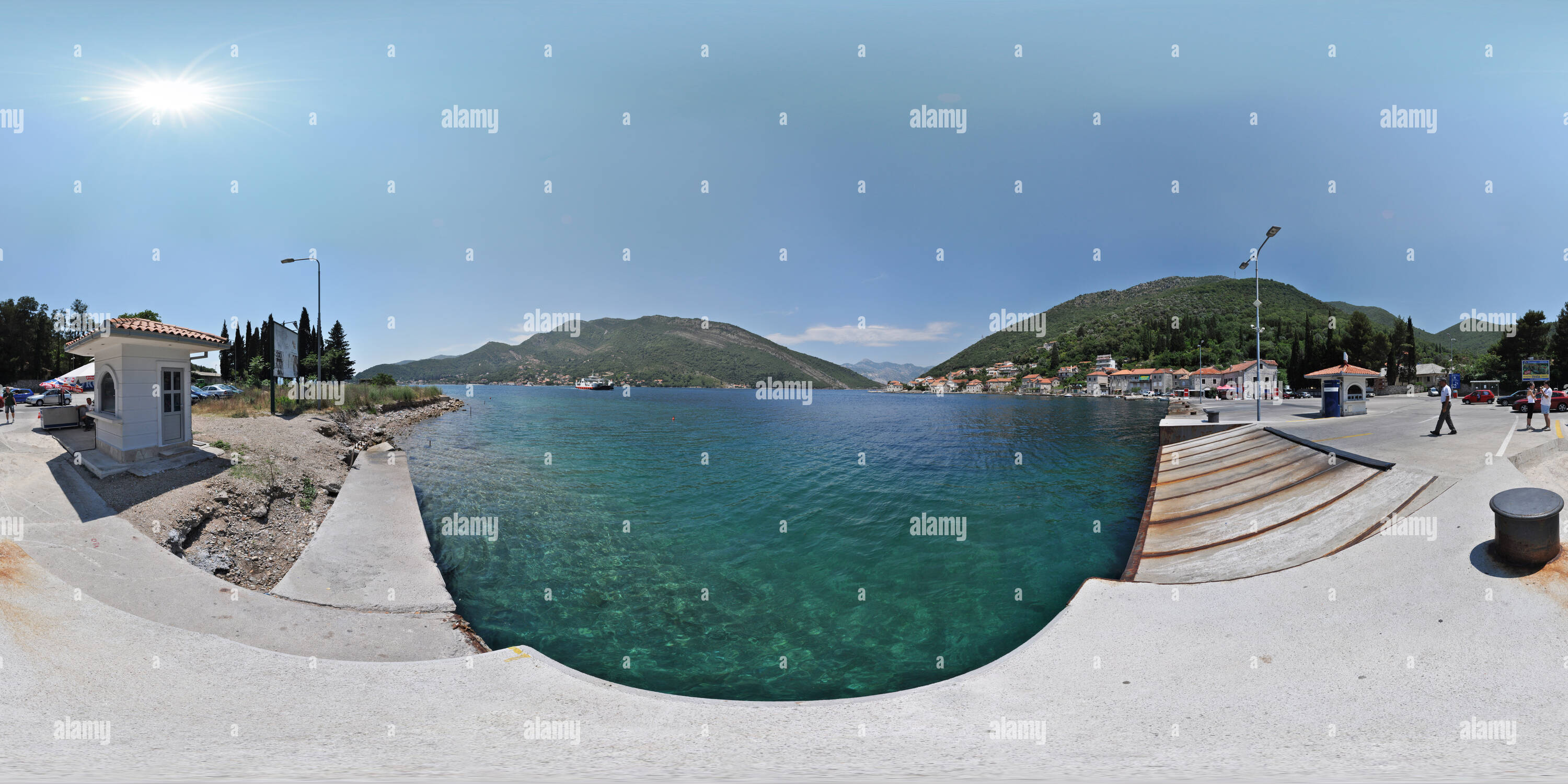 360° view of Lepetane Dock For Kamenari - Lepetane Ferry - Alamy