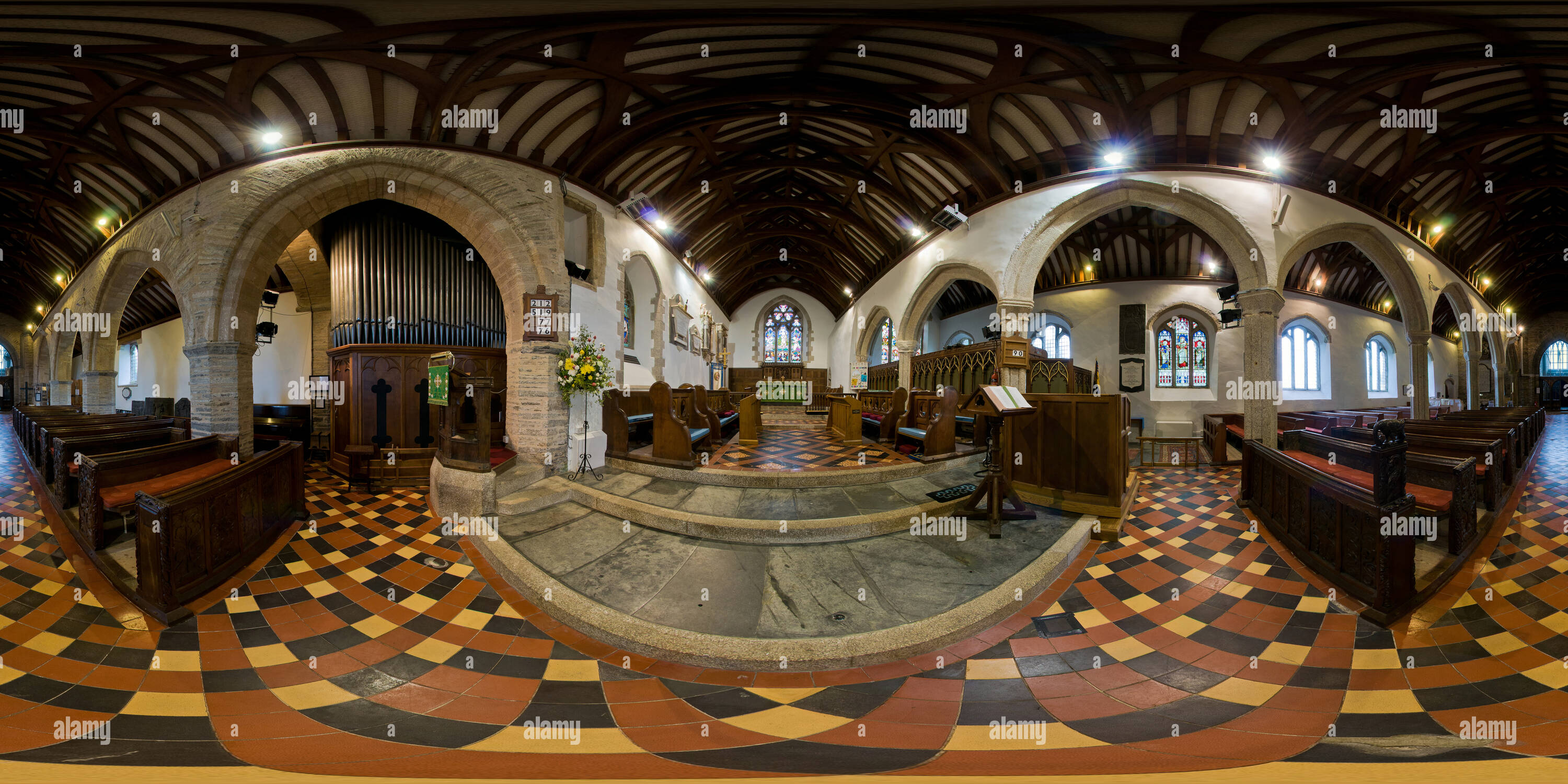 360° view of St Minver Church, Cornwall - Alamy