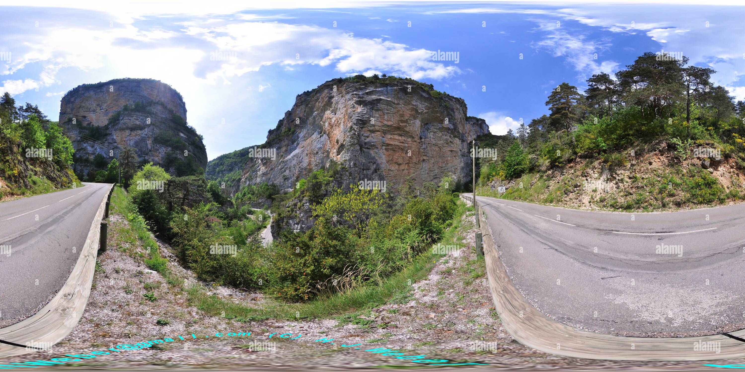 360° view of Canyon in the region Glandage 02 - Alamy