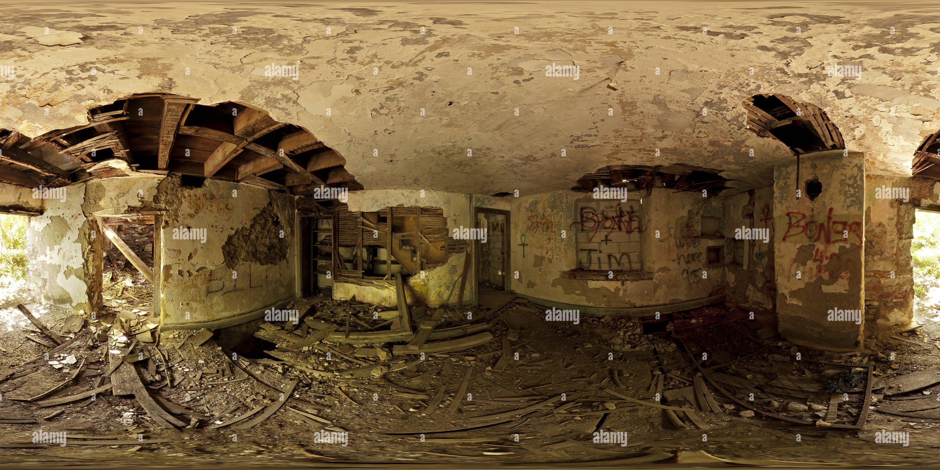 360° view of Old Home in Tyler Arboretum - Alamy